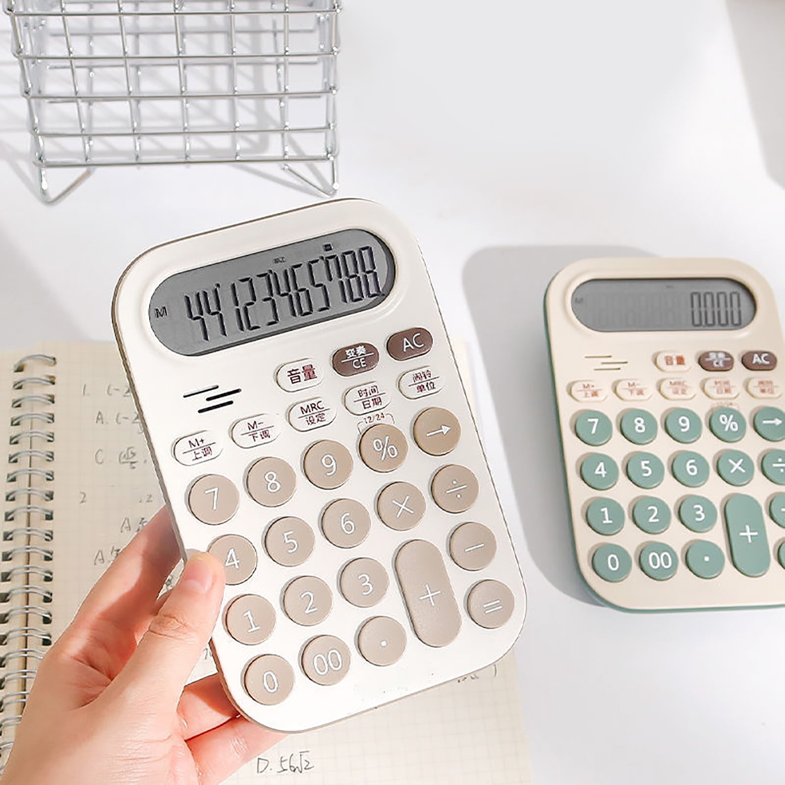 Riguas Calculator Creative Colorful 12 Digit Display Easy to Read ...