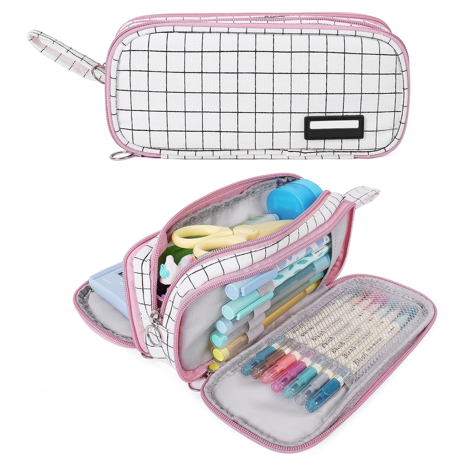 Riguas Canvas Pencil Case Large Capacity Secure Stylish Zipper Design ...