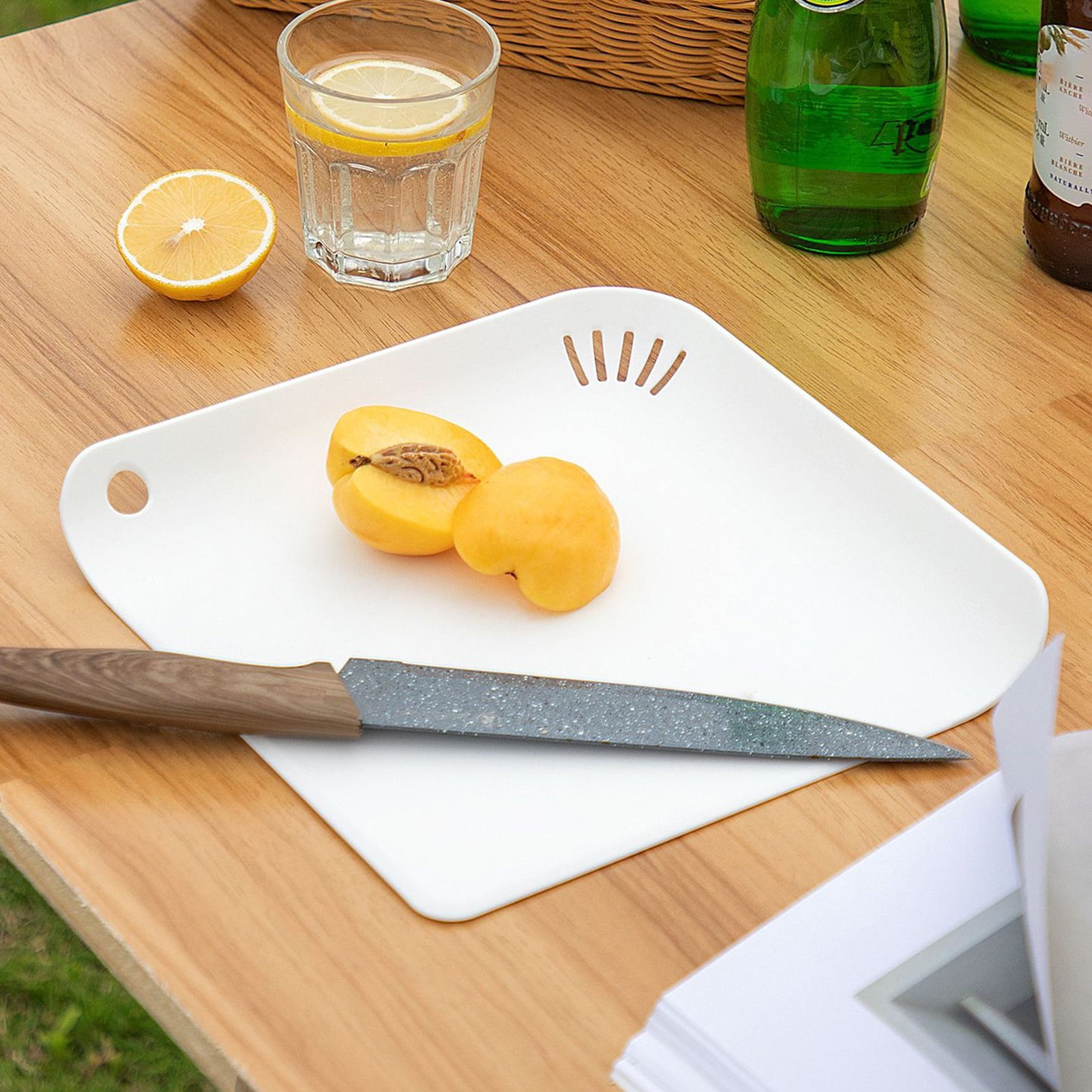 Riguas Chopping Board with Drain Hole Hanging Design Square Shape Food ...