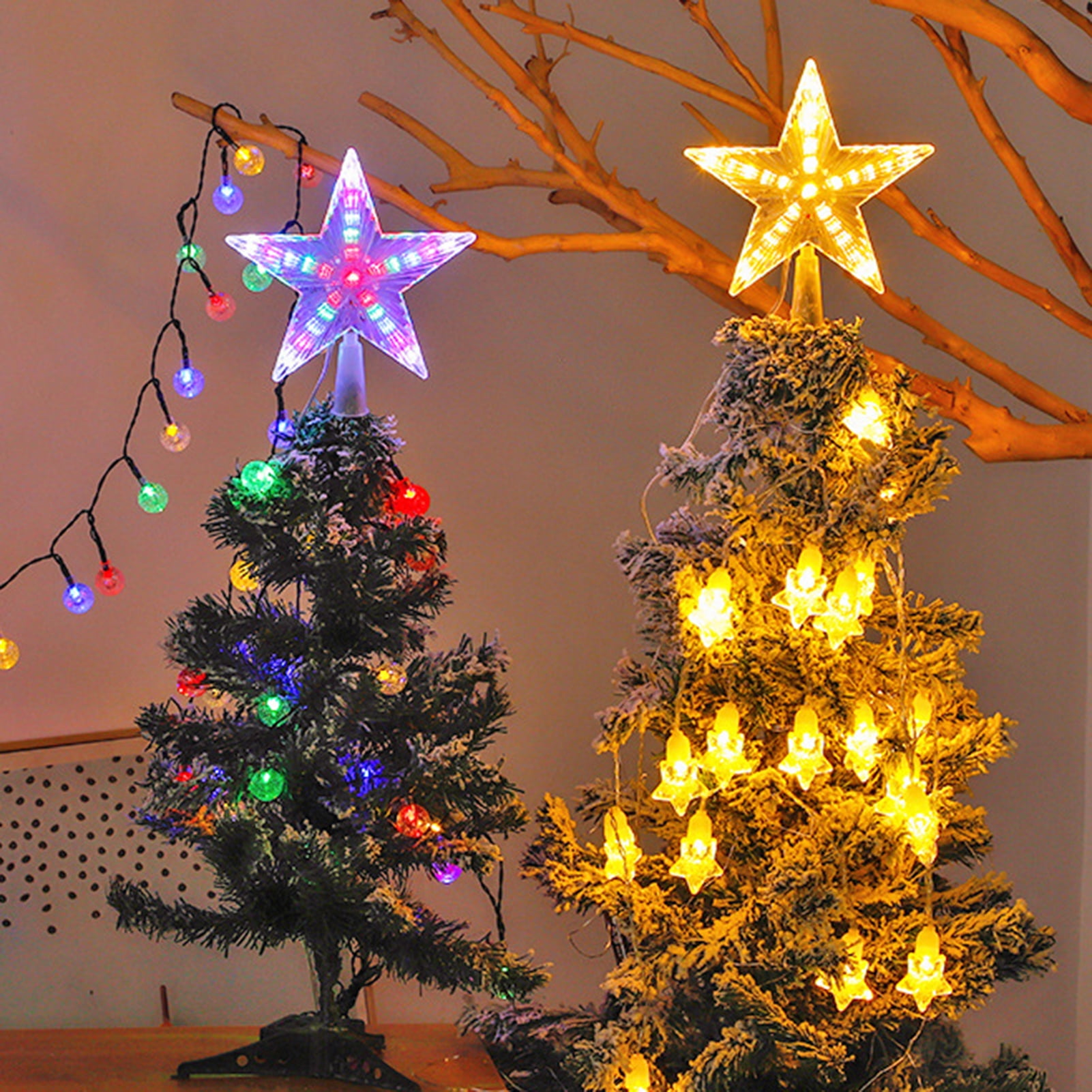 Riguas Christmas Tree Topper Light Star Tree Topper with 20 LED Lights ...