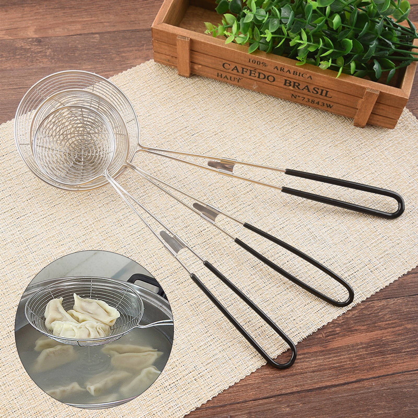 Riguas Colander Spoon Anti-scalding Long Handle Heat Resistant ...