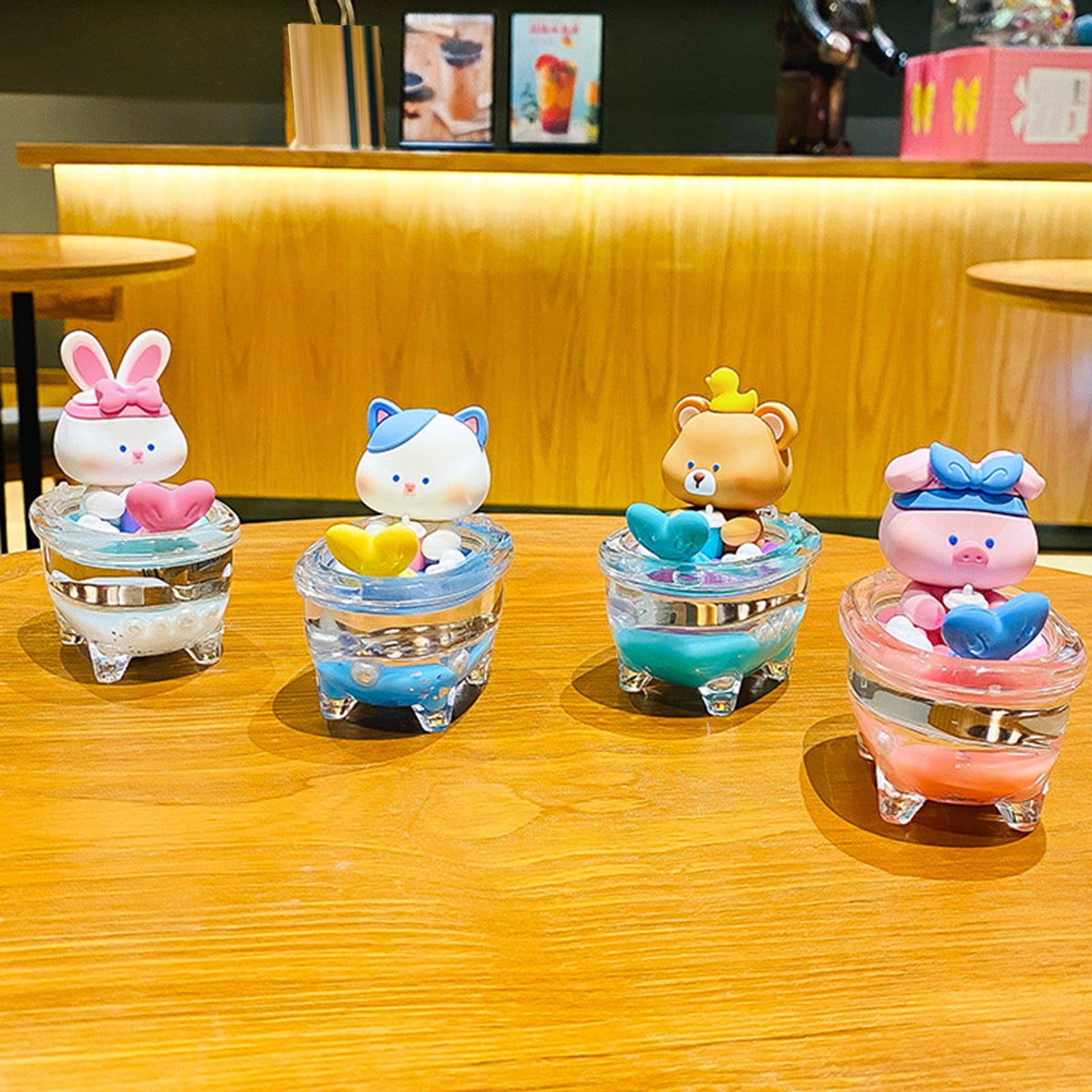Riguas Desk Ornament Adorable Delicate Home Decoration Acrylic Cartoon ...