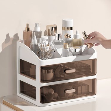 Makeup Perfume Organizer, 360 Degree Rotating Lazy Susan Cosmetic Desk ...