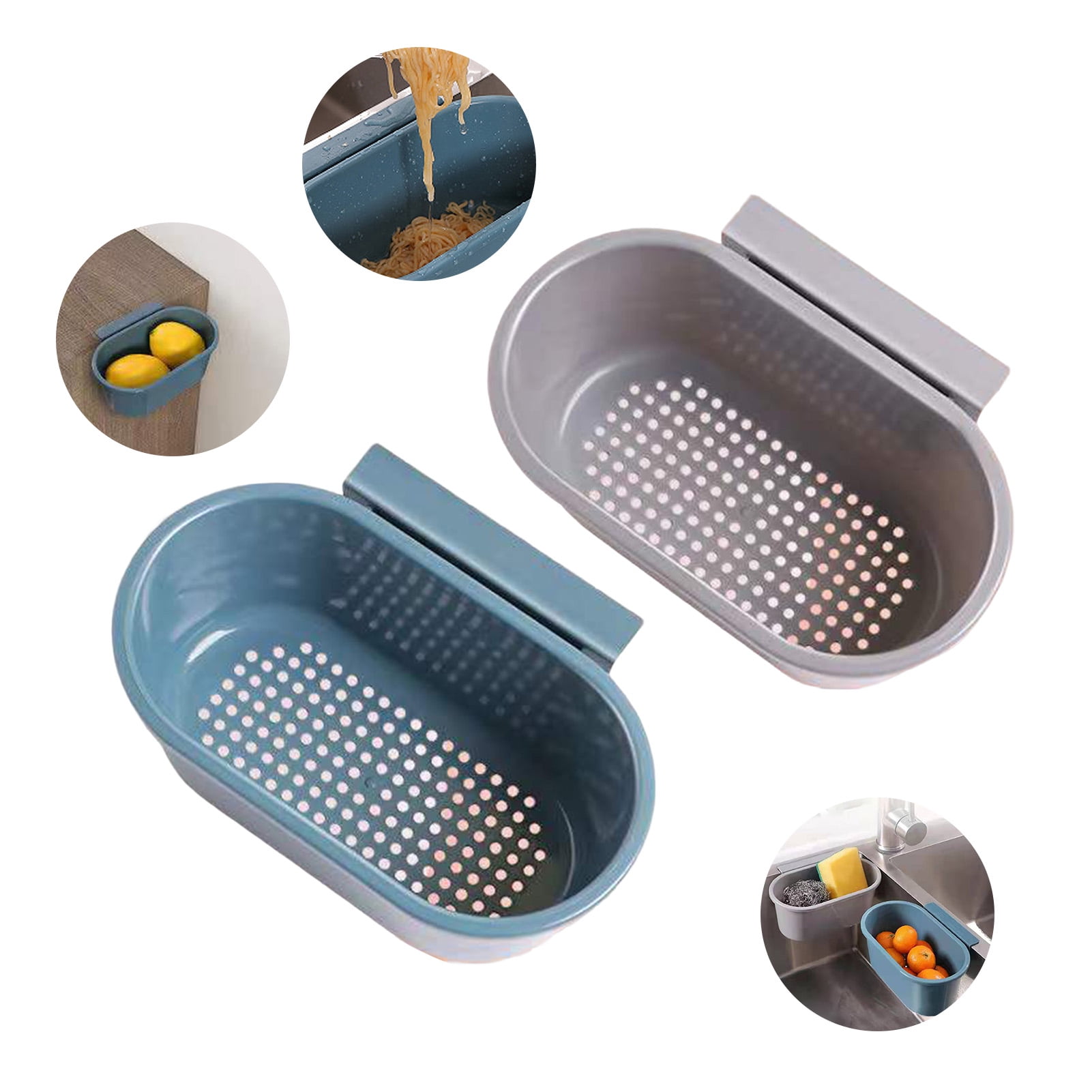 Riguas Drain Basket Multifunctional Punch-Free Split Type Fine Mesh ...