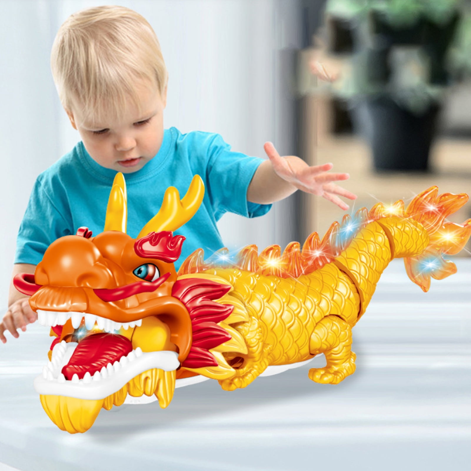 Riguas Electric Dragon Toy Chinese Style Dragon Dance Toy Electric ...