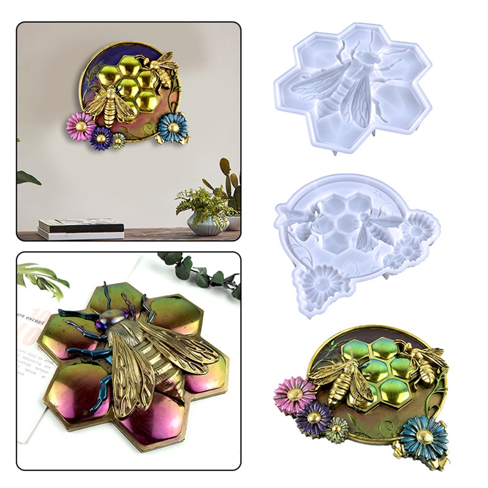 Riguas Epoxy Resin Mold Homemade Easy Release Non-sticky Clear Texture ...