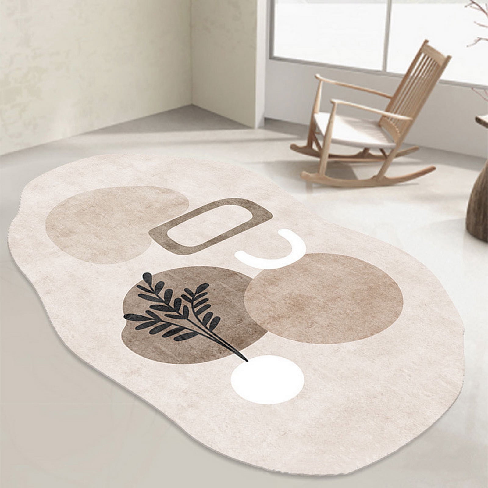 Riguas Floor Carpet Anti-slip Soft Fluffy Nordic Style Irregular ...