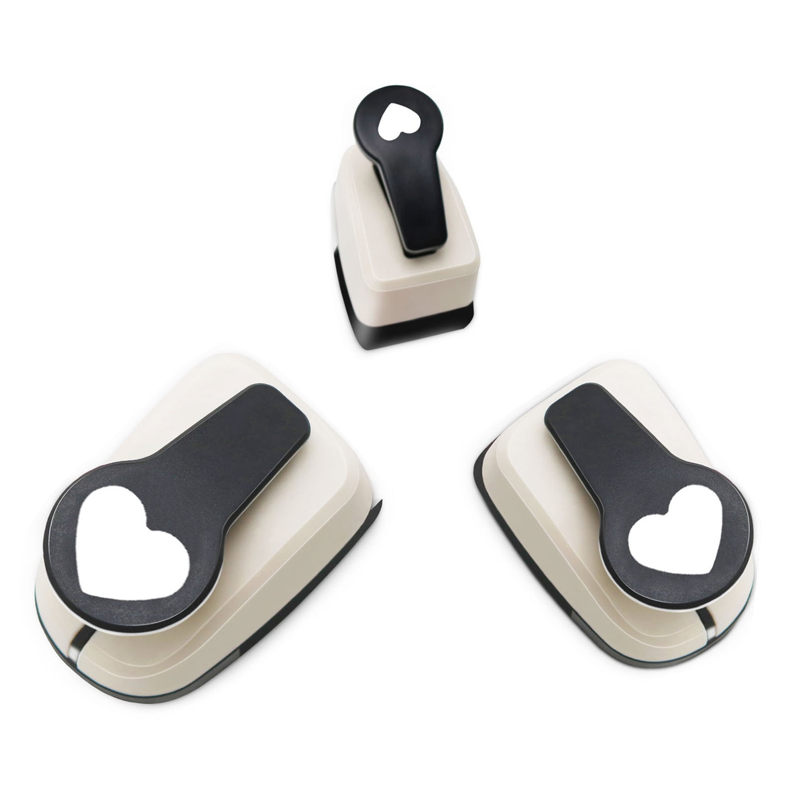 Riguas Heart-Shaped Paper Punch Set 9/16/25mm Embossing Machine for ...