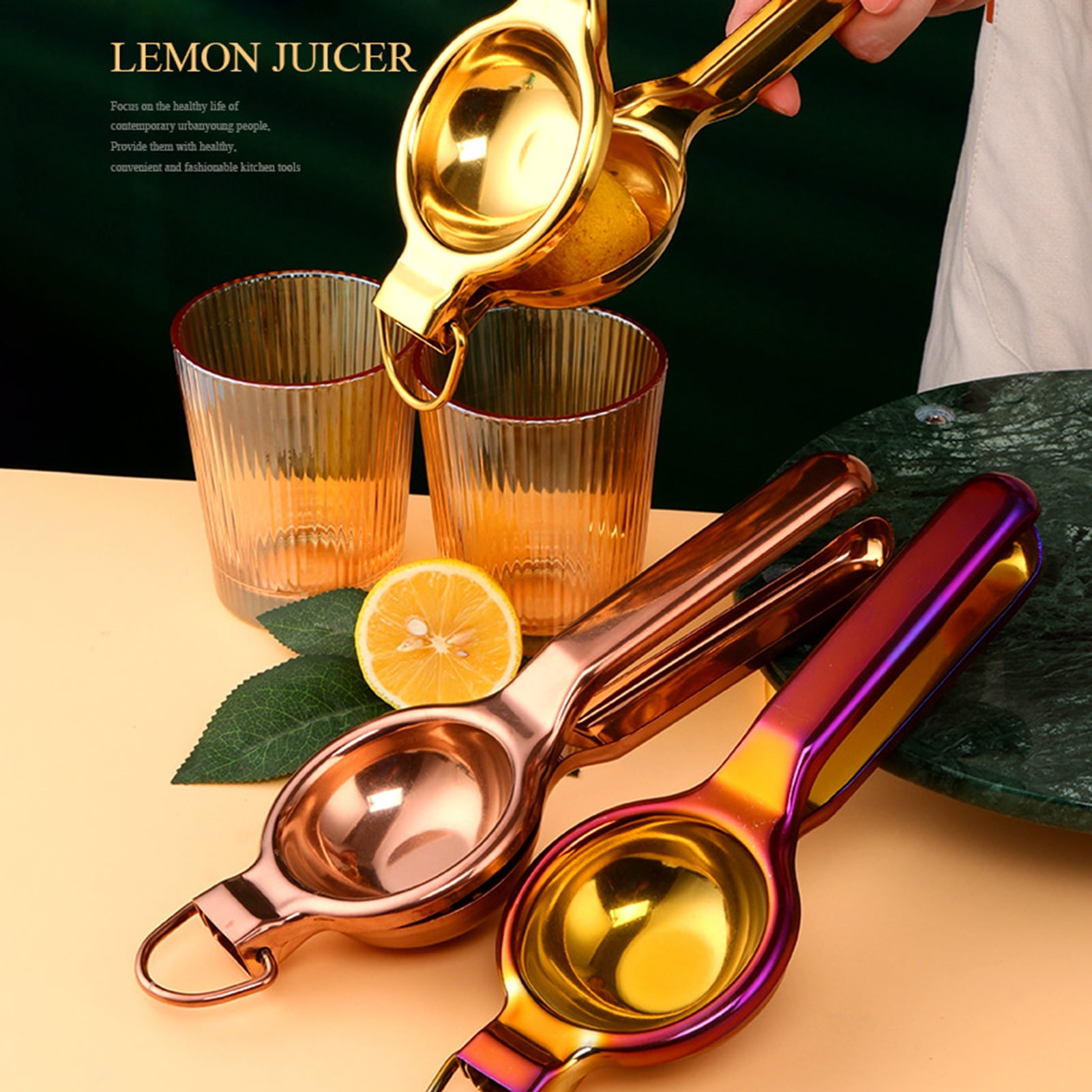 Riguas Juice Squeezer with Hanging Ring Ergonomic Handle Mirror ...