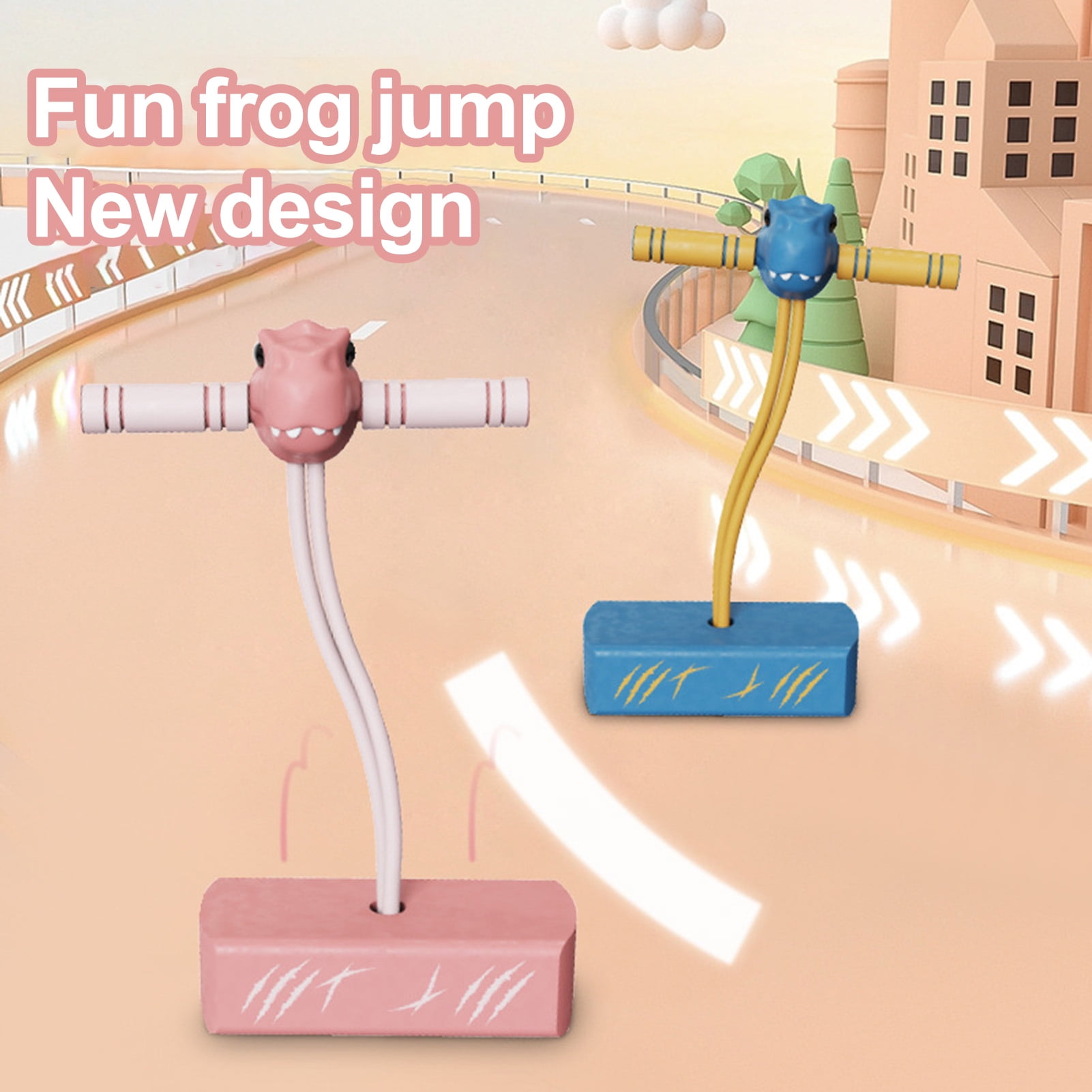 Riguas Jumper Cute Dinosaur Toy Engaging Indoor Outdoor Jump Pole for ...