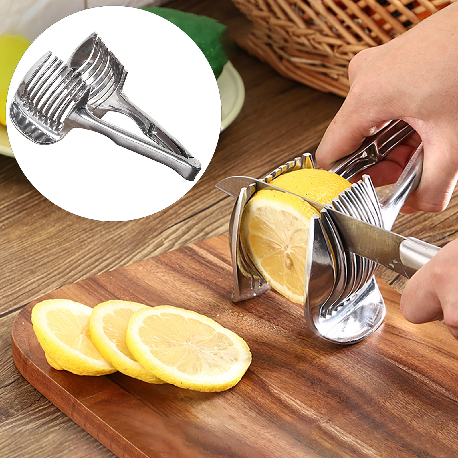 Riguas Lemon Slicer Vegetable Fruit Cutter Slicing Tool Ergonomic ...