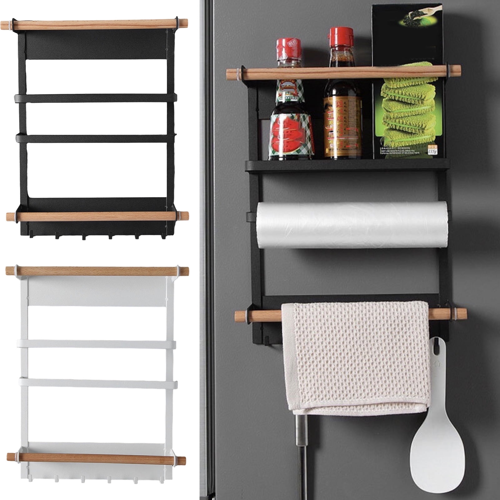 Riguas Magnetic Refrigerator Door Side Rack Spice Rack Anti-slip Great ...