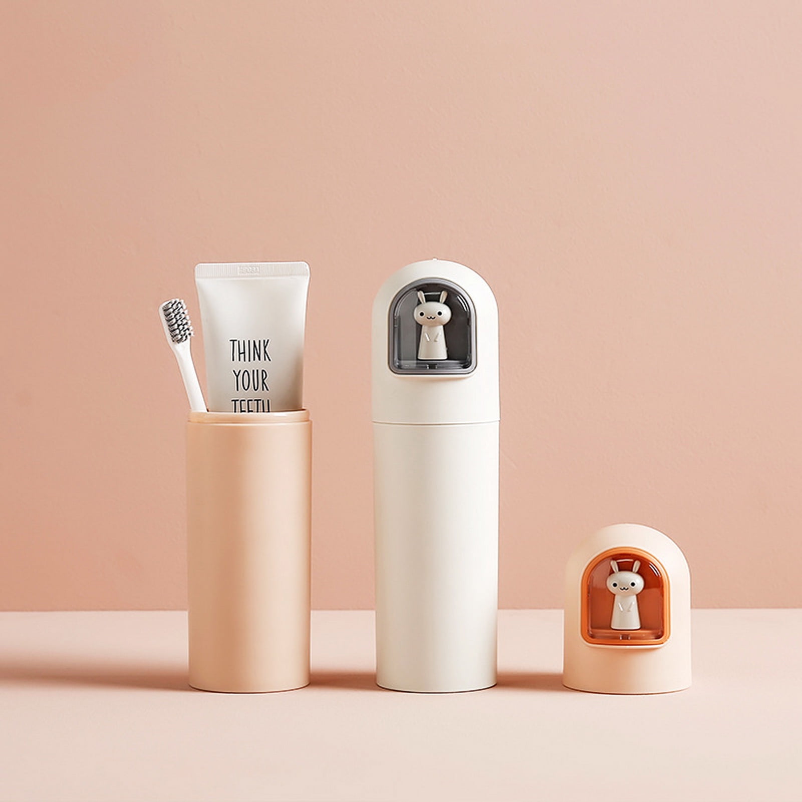 Riguas Mouthwash Cup Easy to Clean Good Sealing Push Button Type ...