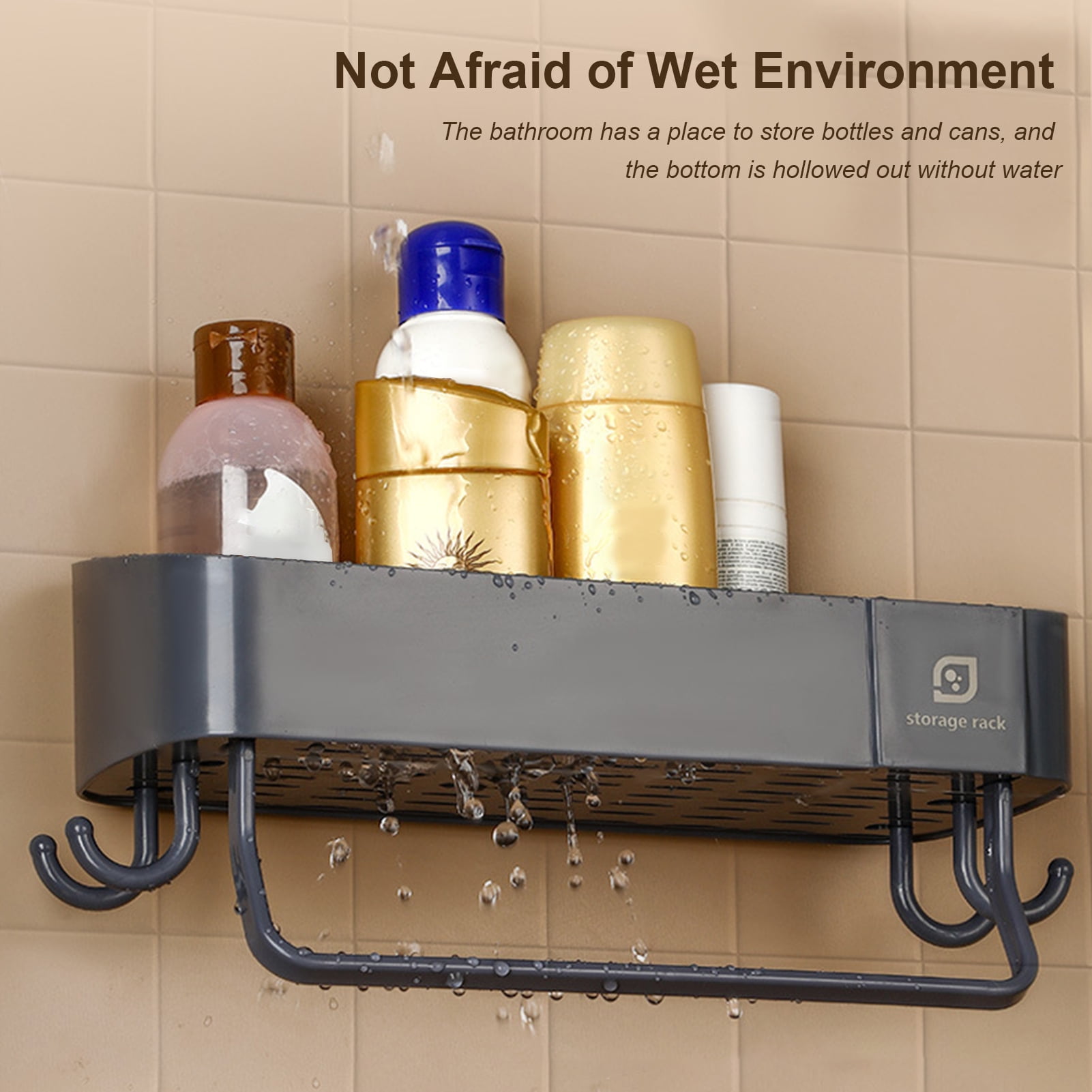 Riguas Multi-functional Wall-mounted Kitchen Storage Rack with No ...