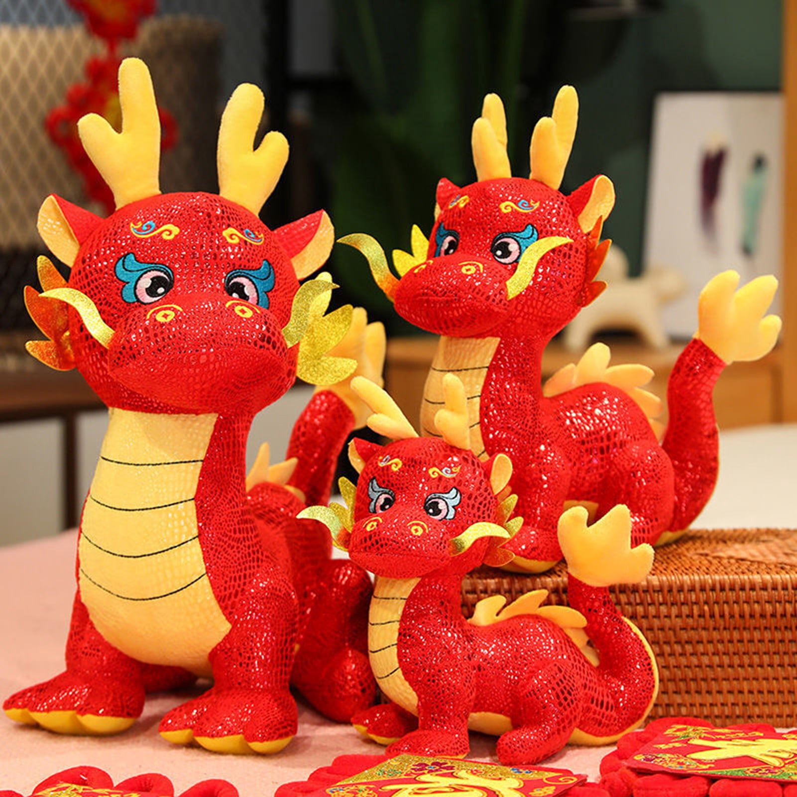 Riguas New Year of 2024 of Cartoon Dragon Plush Doll Three-dimensional ...