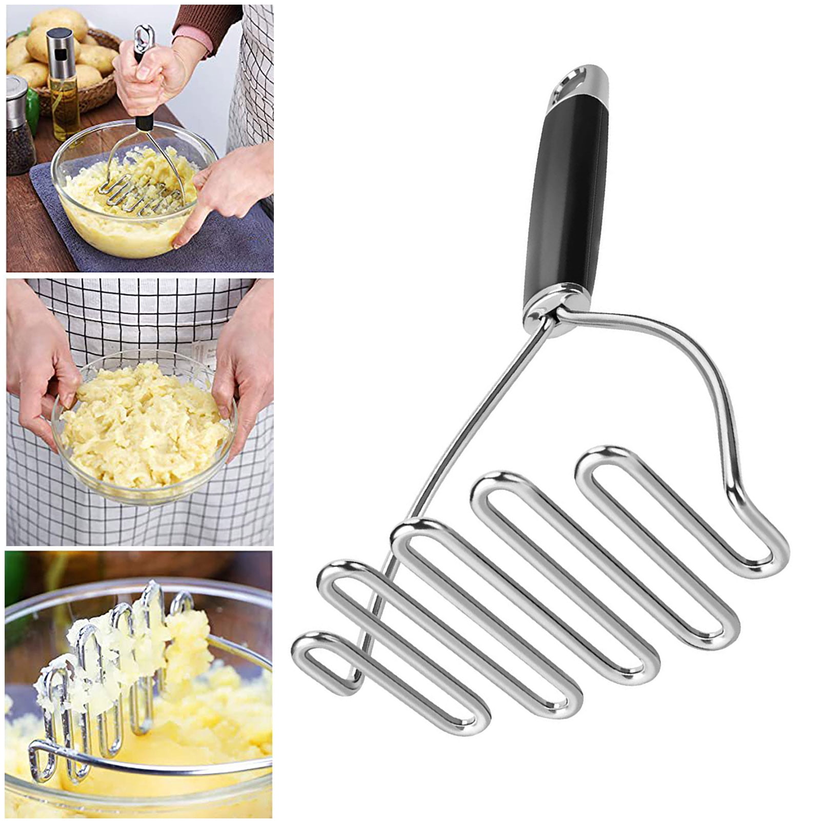 Riguas Potato Masher with Ergonomic Handle Reusable Dishwasher Safe ...
