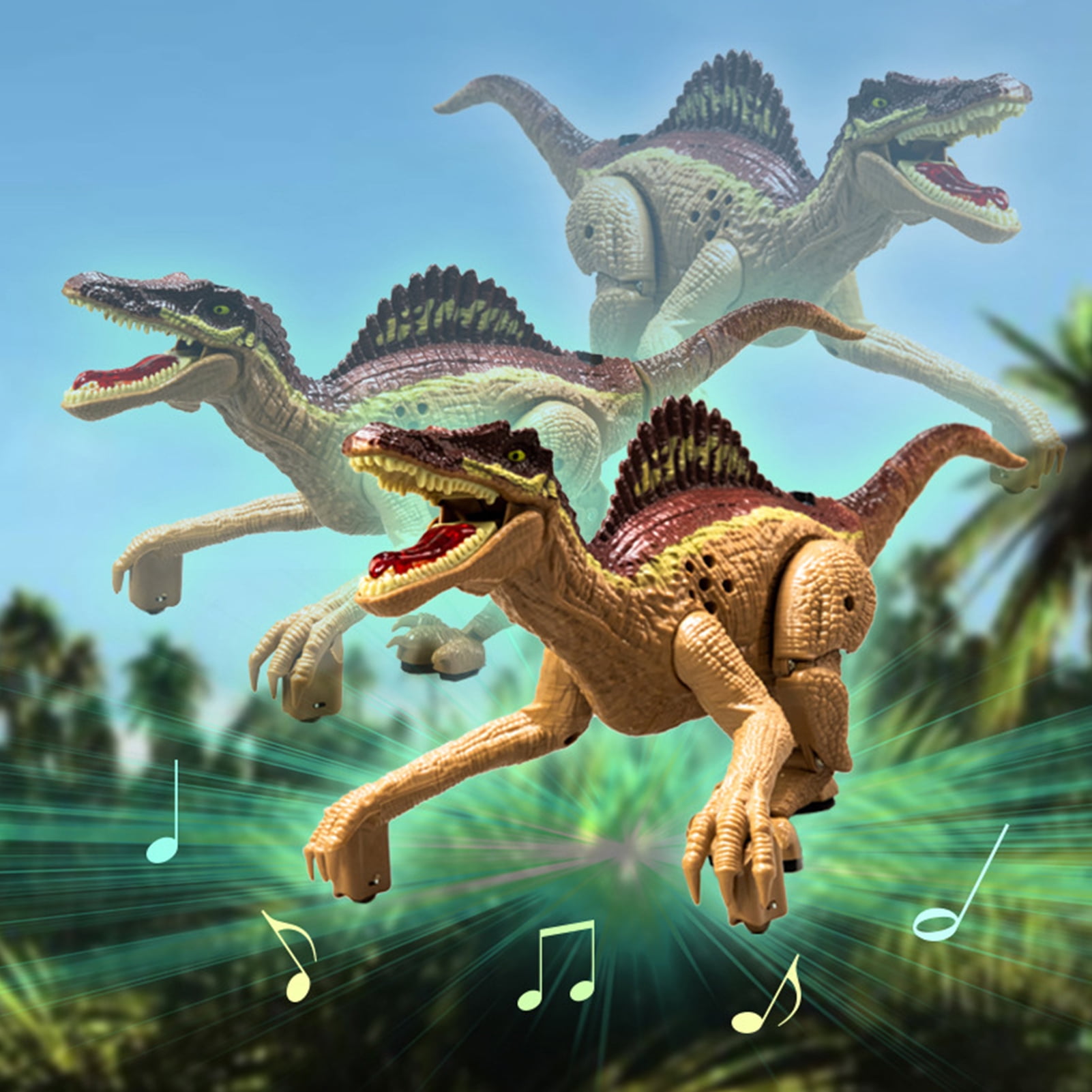 Riguas RC Dinosaur Toy Vivid Look Realistic Spinosaurus Model Simulated ...