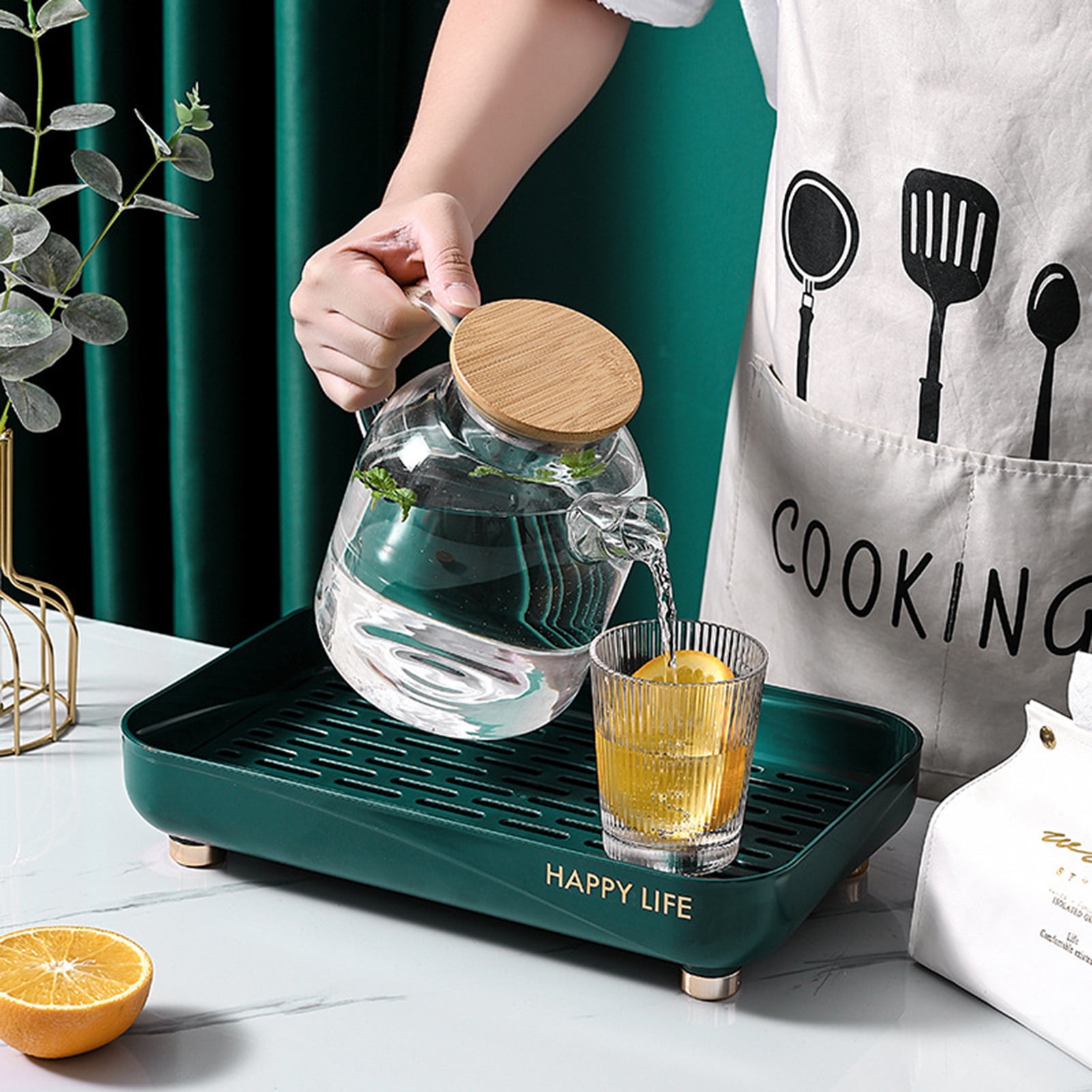 Riguas Rectangular/Square Tray Large Water Storage Capacity Double ...