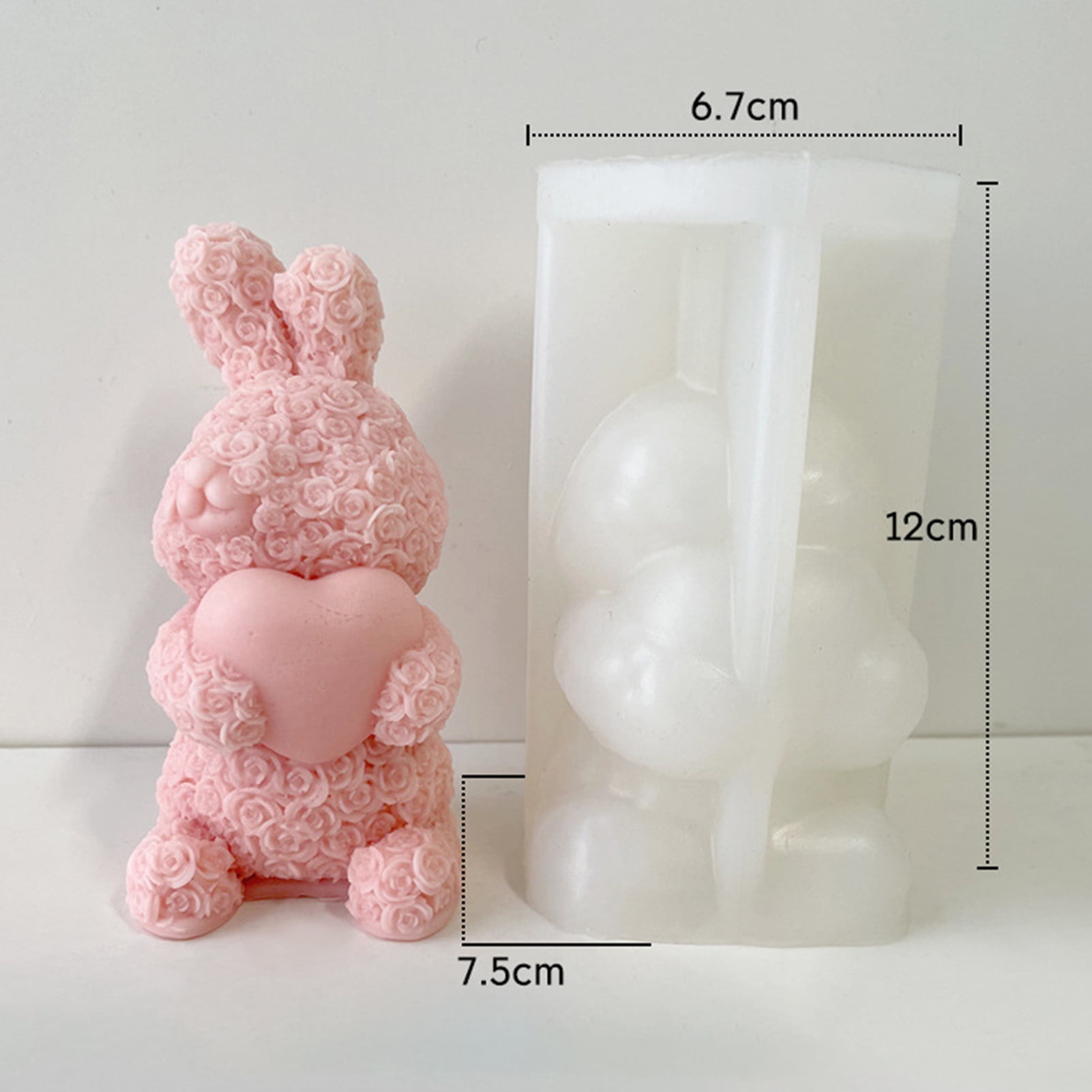Riguas Rose Rabbit Silicone Candle Mold Flower Bunny Design Non ... Riguas Rose Rabbit Silicone Candle Mold Flower Bunny Design Non ...