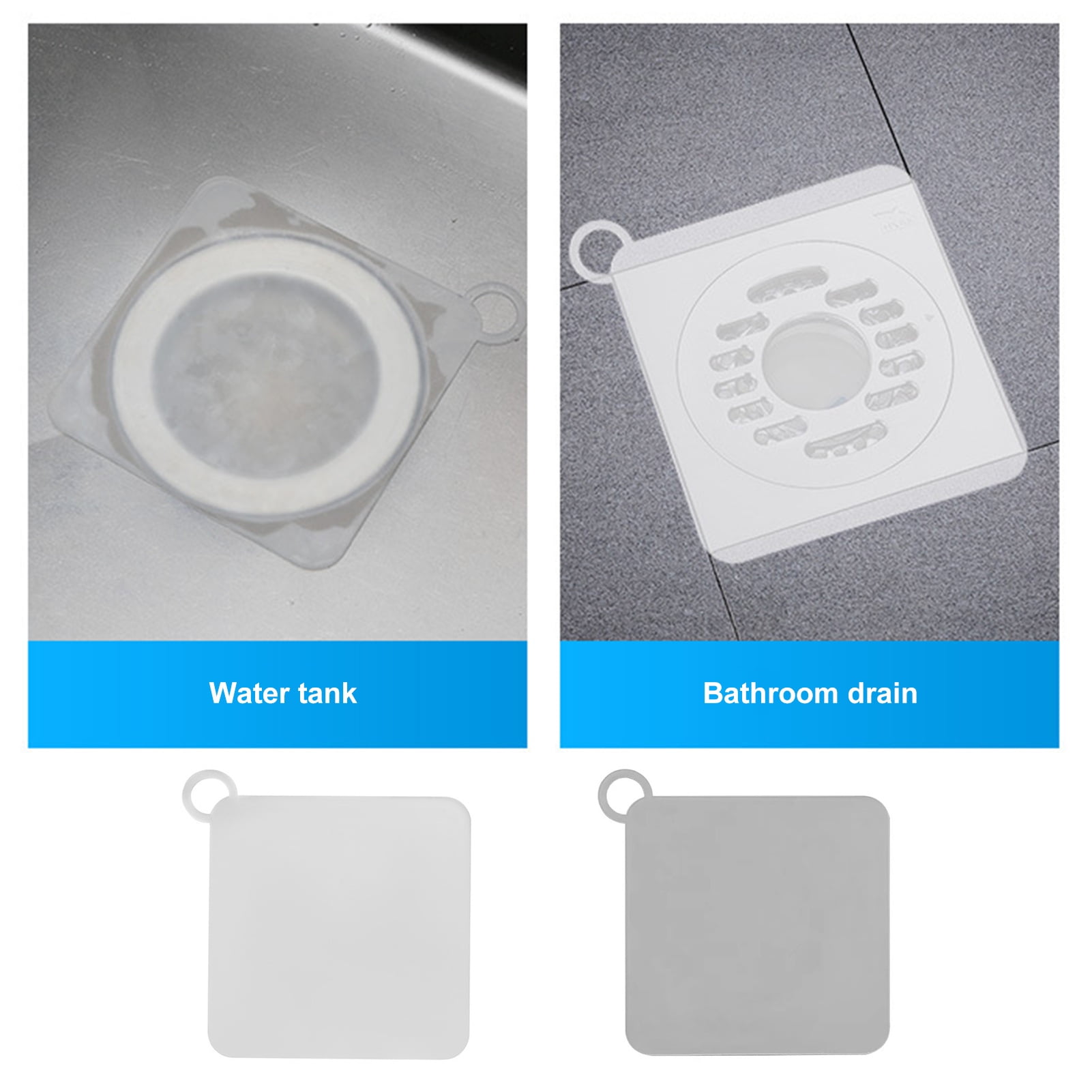 Riguas Square Silicone Floor Drain Deodorant Cover Easy to Install ...