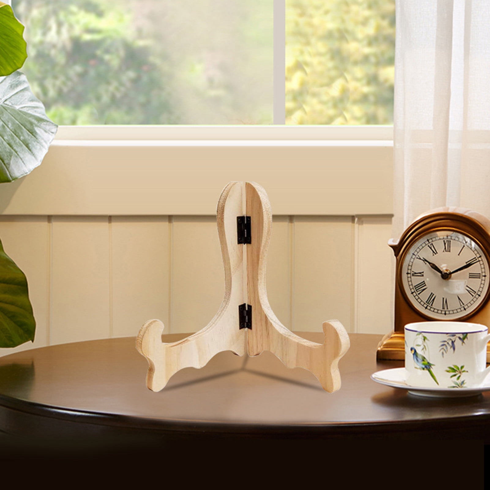 Riguas Tea Cake Display Stand Smooth Edge Wooden Natural Adjustable ...