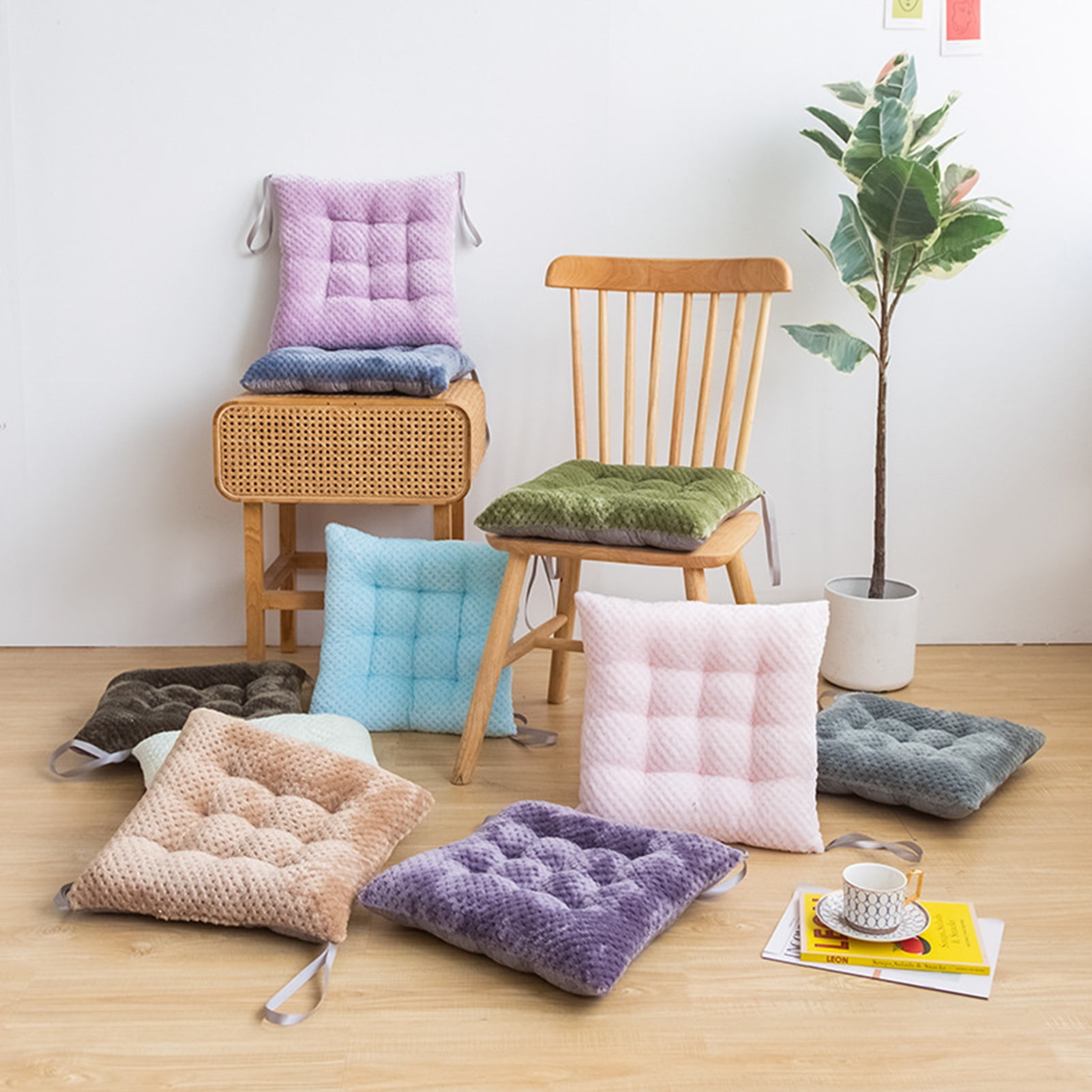 Riguas Winter Stool Cushion Thicken Padded Office Chair Cushion ...