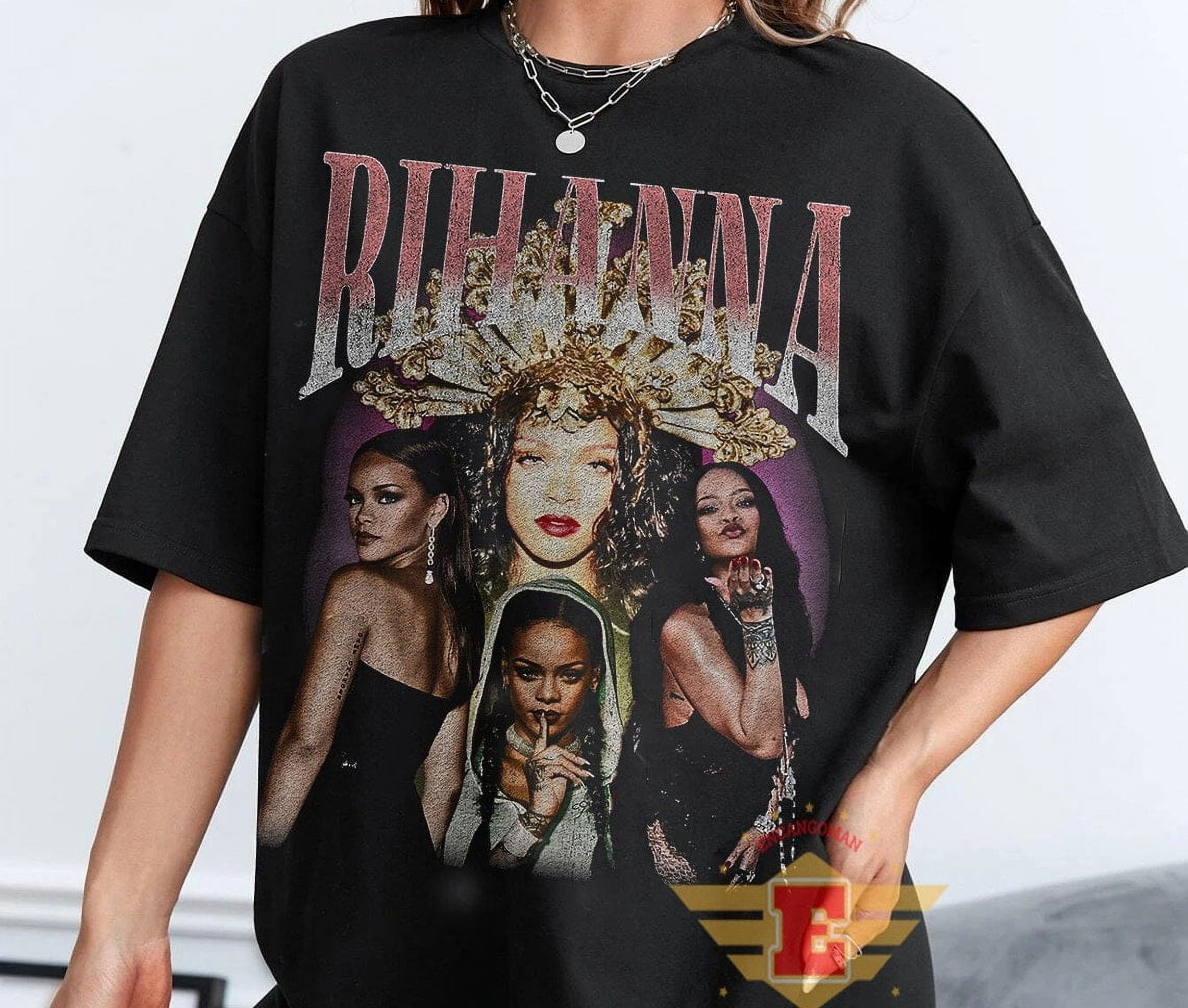 Rihanna 90s retro rap tee, Rihanna Superbowl T Shirt Unisex,Military ...