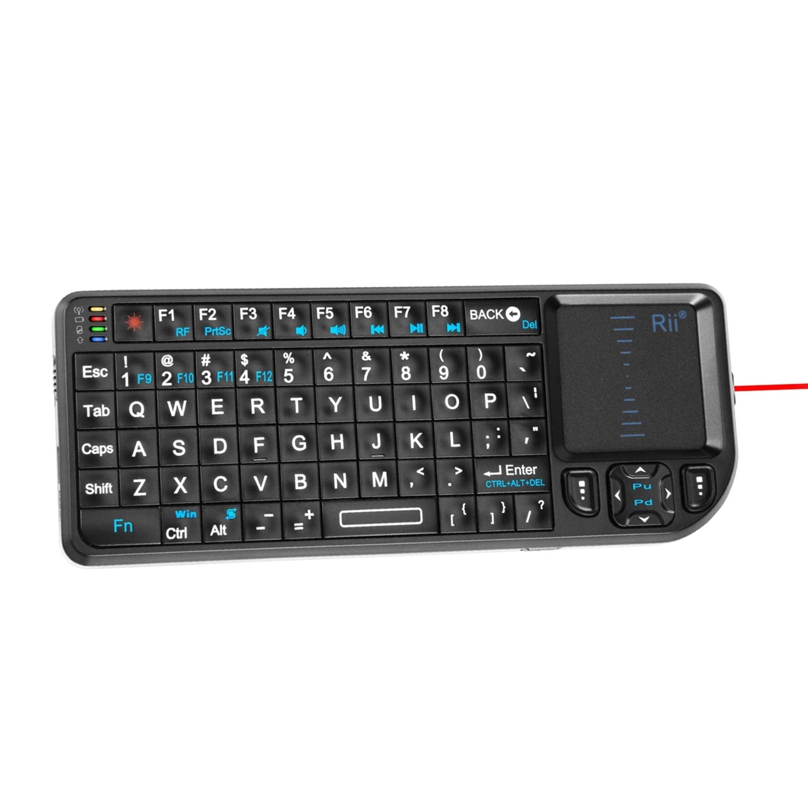 Rii Mini Wireless Keyboard with Touchpad, Portable 72-Key Controller ...