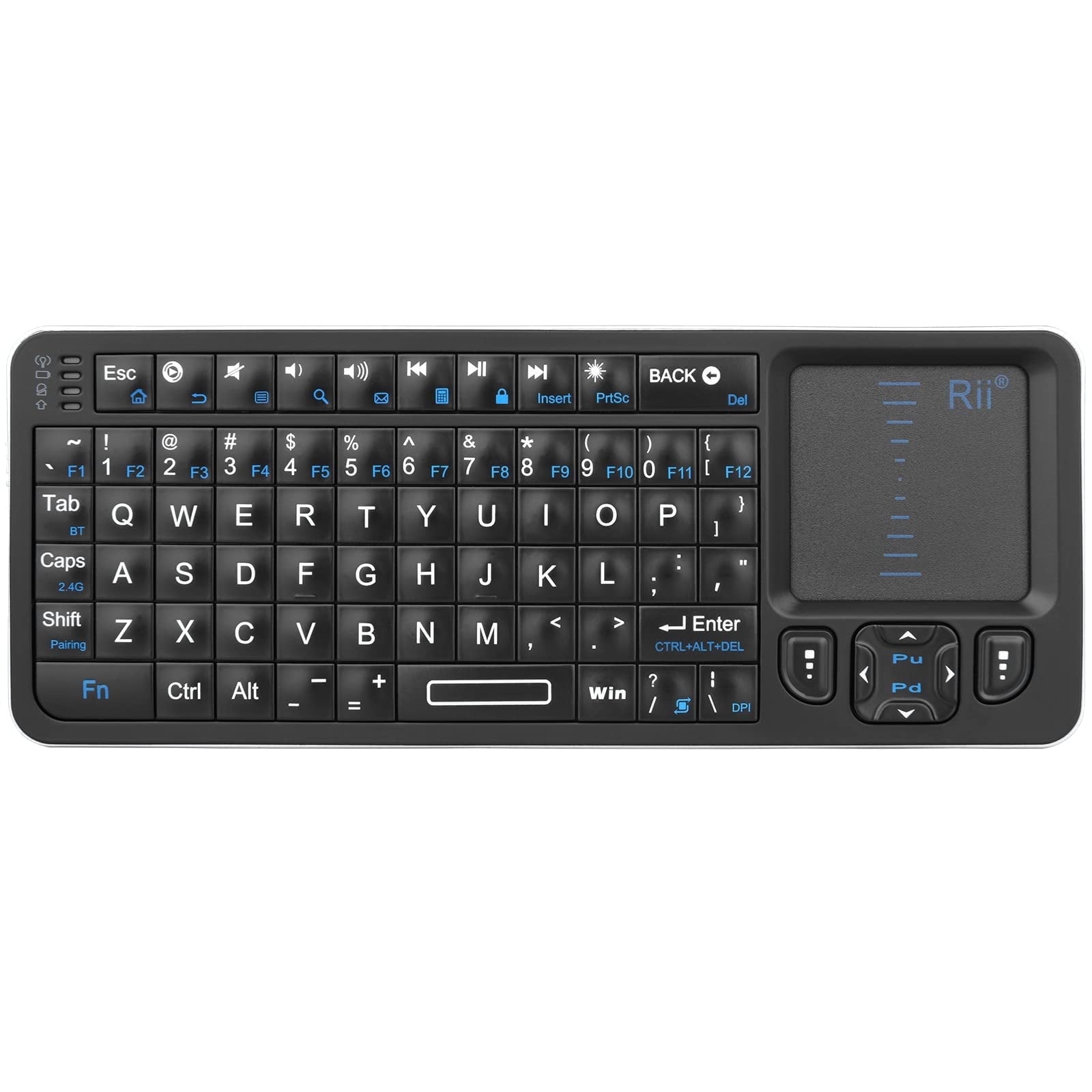 Rii K06 Mini Wireless Keyboard with Backlit, Touchpad & IR Learning ...