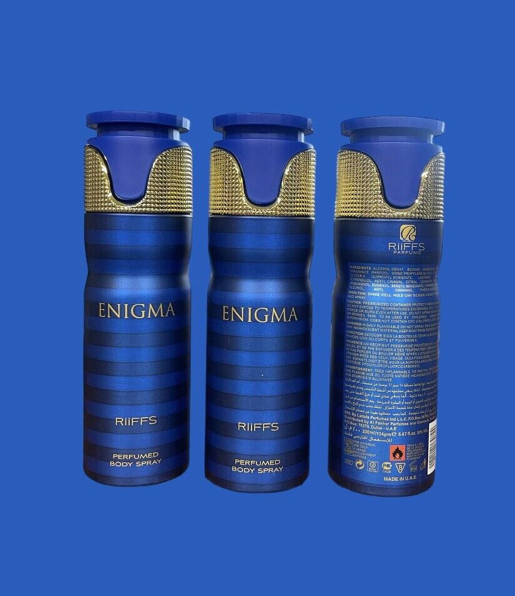 RiiFFS ENIGMA l Perfume Body Spray { 3 BOTTLES} 200 ML - Walmart.com