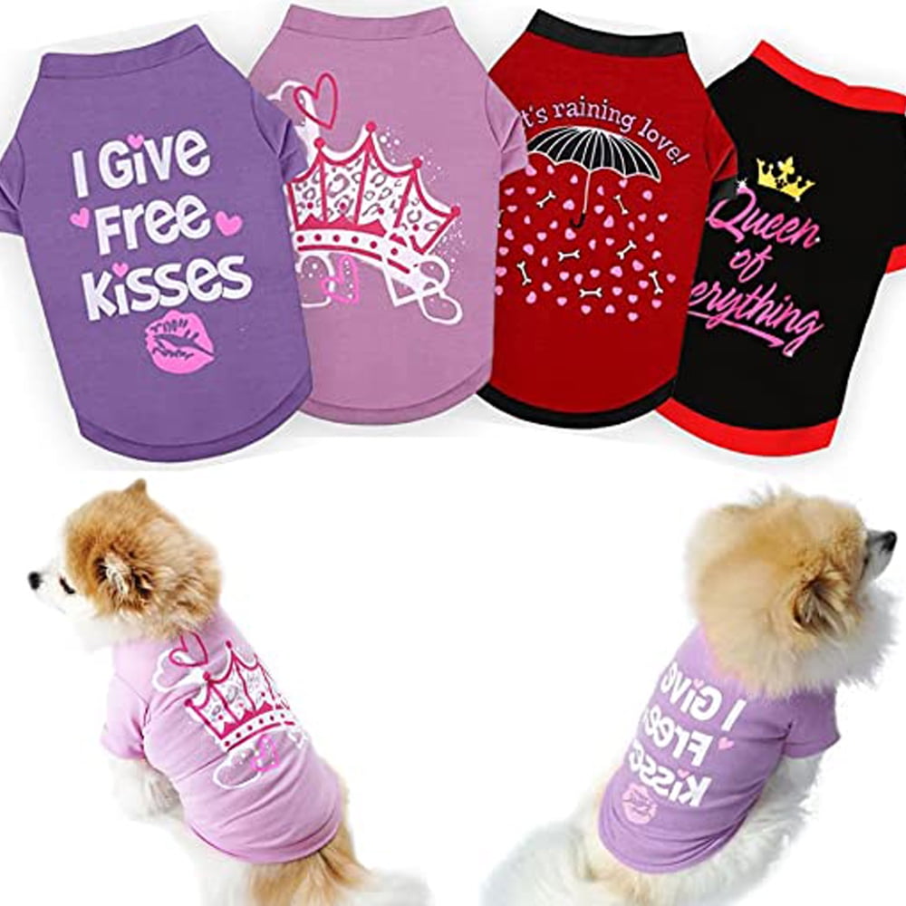 Riklu 4-Piece Doggie Tees for Extra Small & Teacup Puppies, XS Size Pet ...