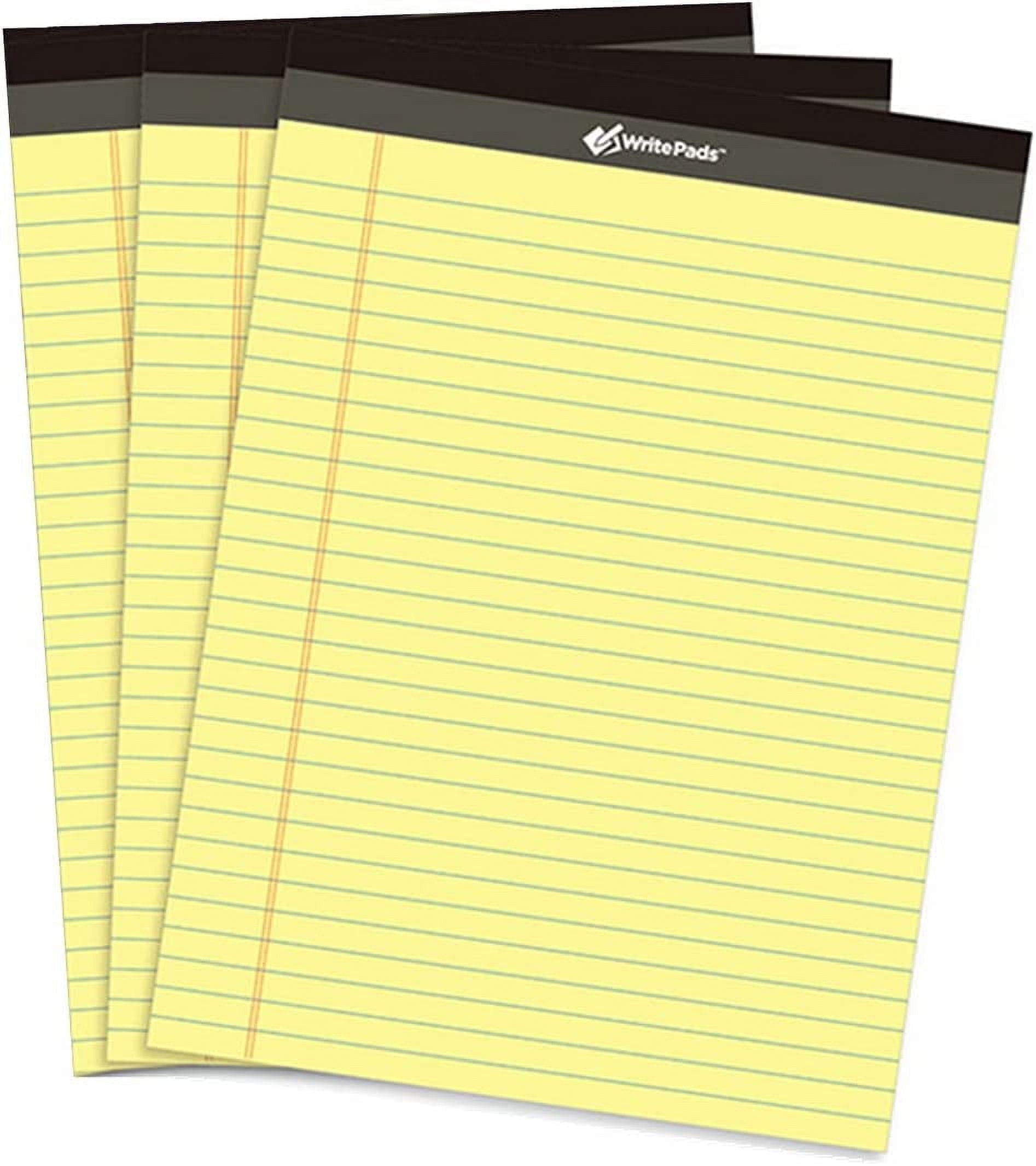 Rikyo Yellow Legal Pads, Narrow Ruled, with Clipboard(Black) Note Pads ...