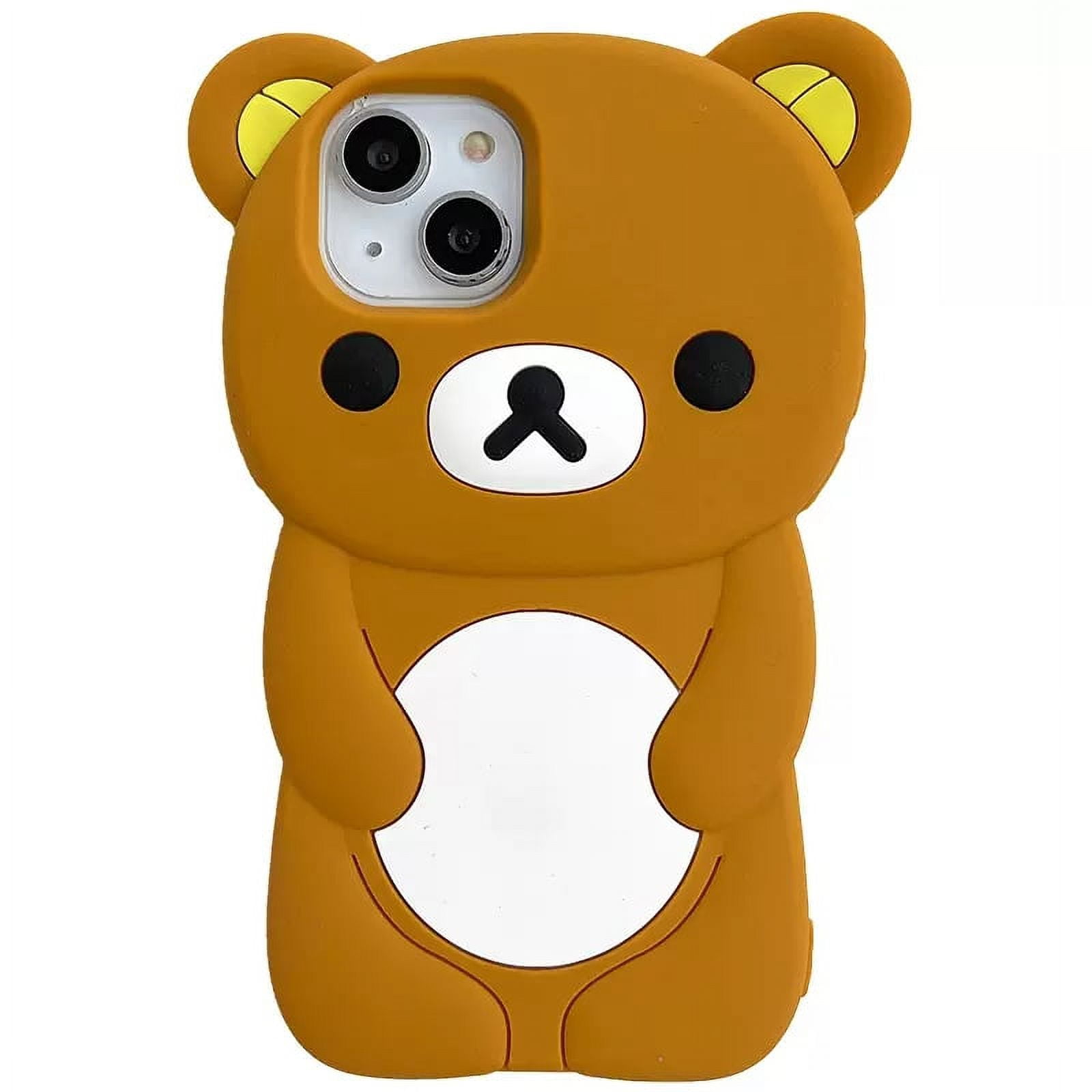 Rilakkuma Bear Silicone Soft Cover Case For iPhone 16 15 14 13 12 11 ...