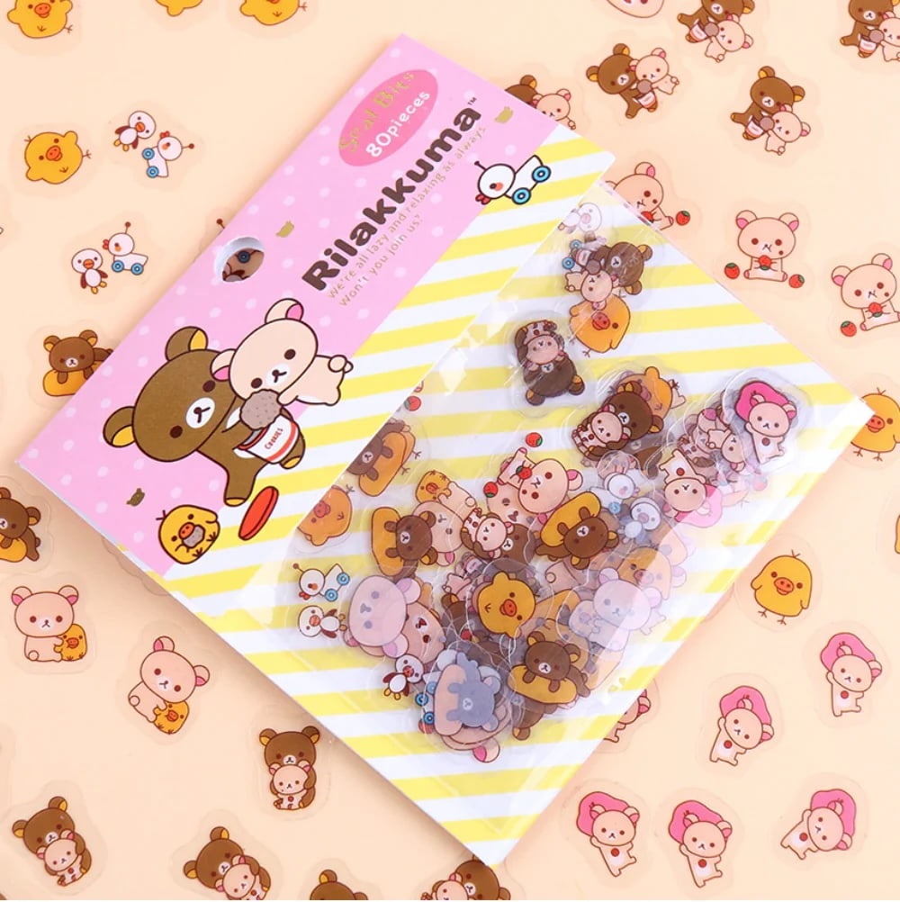 Rilakkuma Mini Seal Die Cut Sticker Pack - PINK - Walmart.com