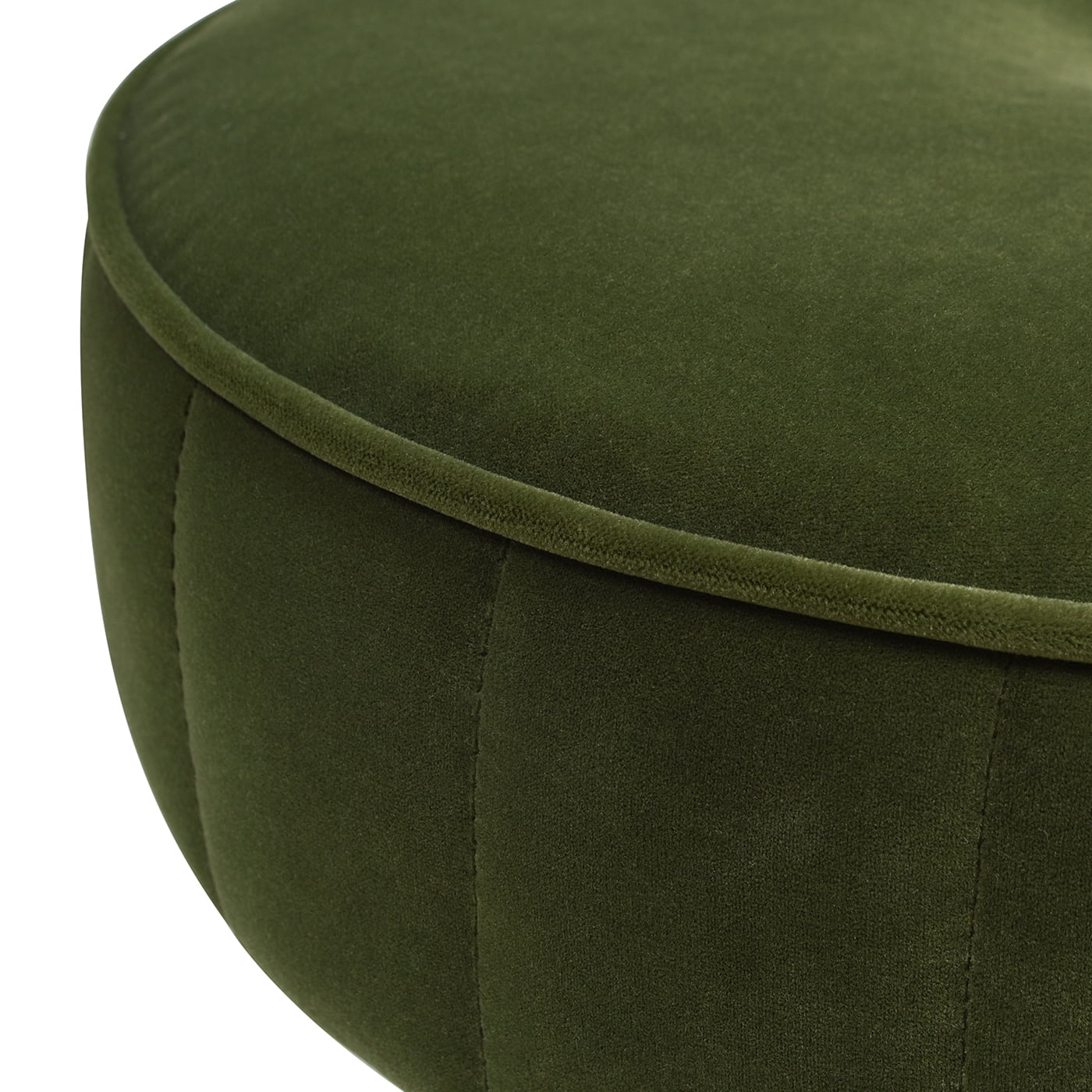 Riley 16" Round Footstool Ottoman,Olive Green Performance Velvet,Olive ...