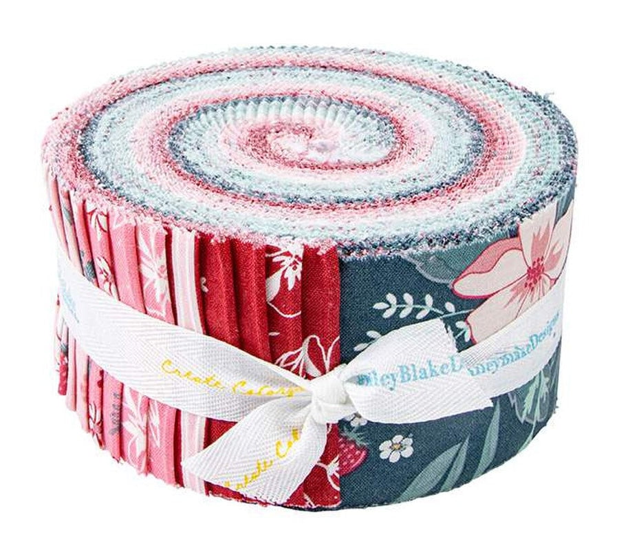 Riley Blake - Berry Market 2.5" Rolie Polie by Beverly McCullough 40 ...