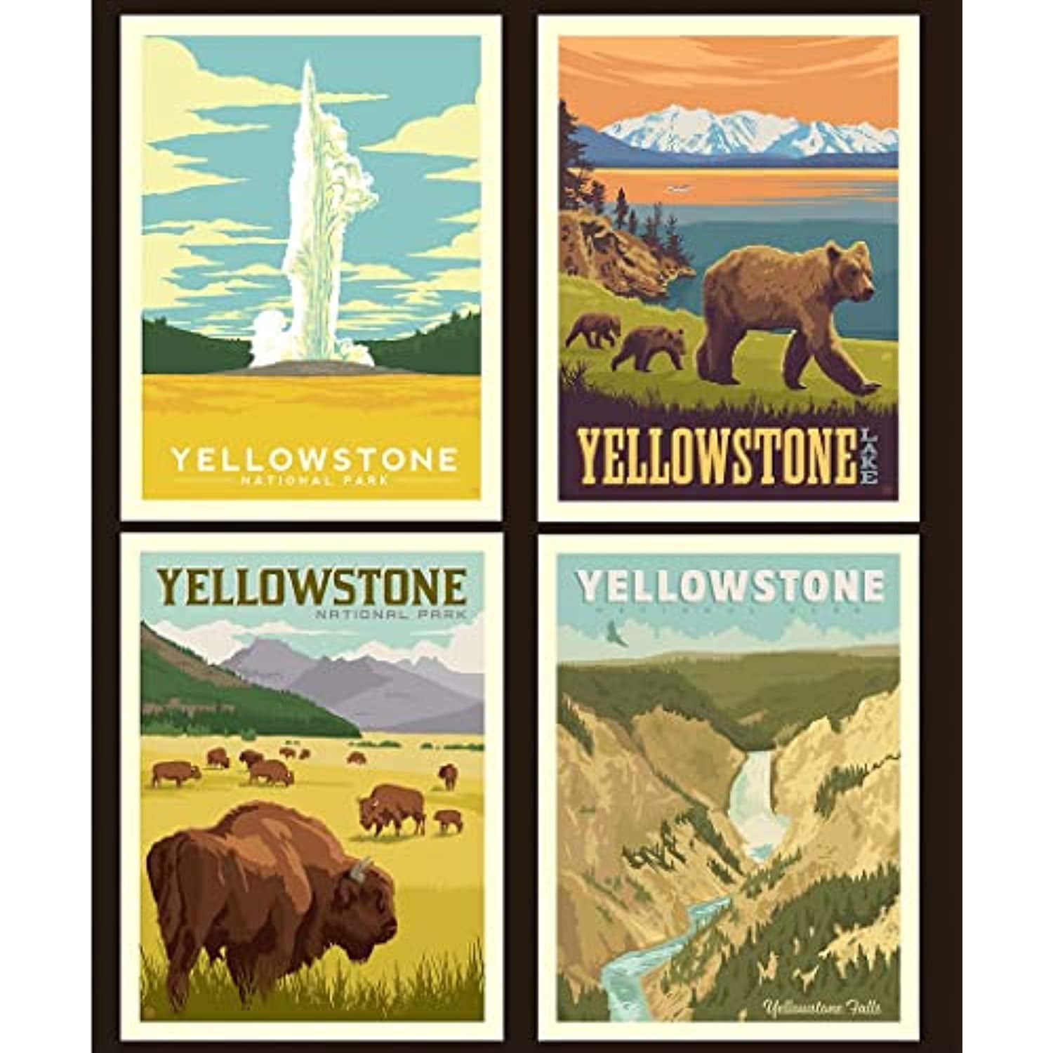 Riley Blake Designs National Park Yellowstone Pillow Panel - Walmart.com