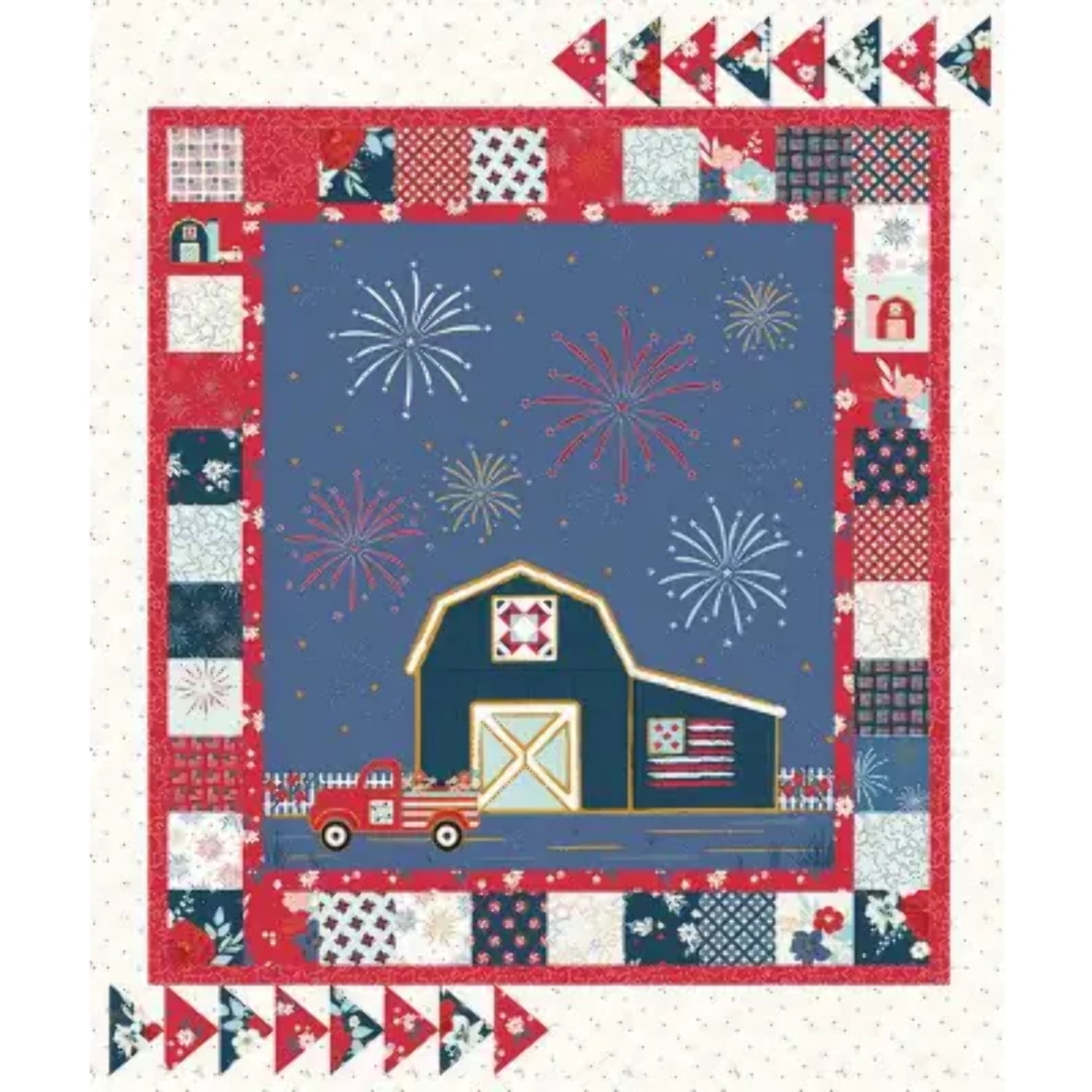 Riley Blake Designs Sweet Freedom American Vintage Panel Sparkle ...