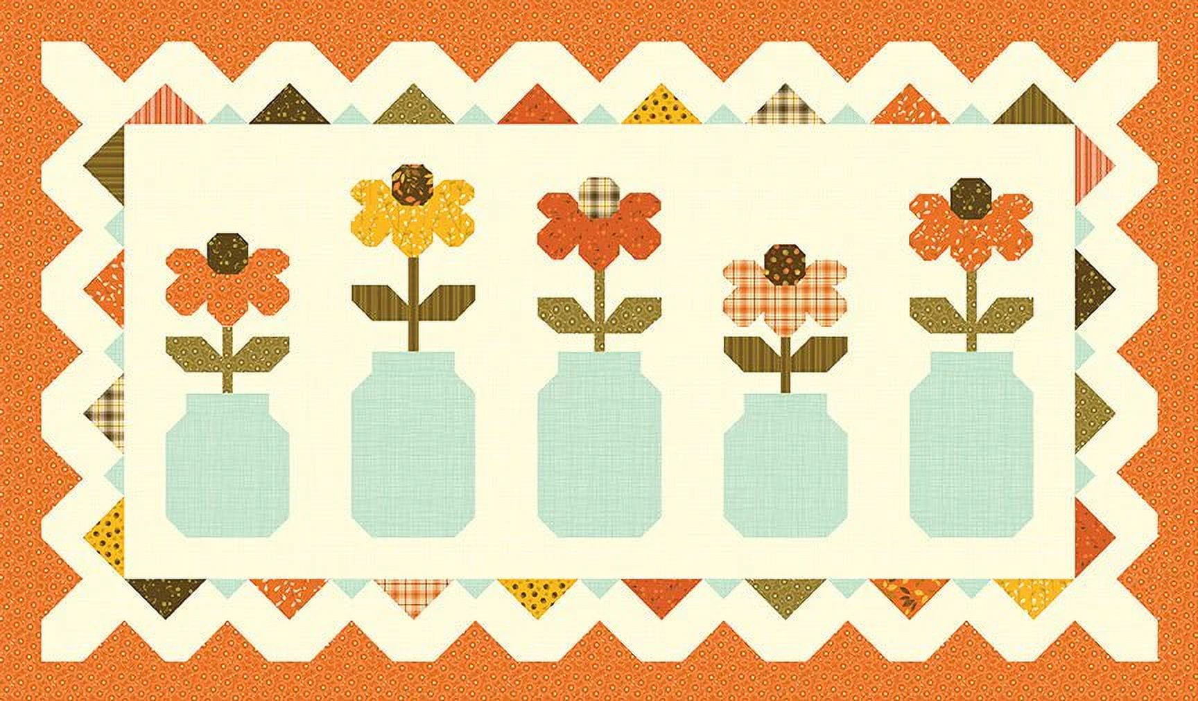 Riley Blake Fruit Jar Table Runner Kit Featuring Adel in Autumn Fabrics ...