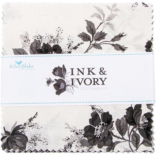 Riley Blake - Ink & Ivory 5" Stacker by RBD Designers 42 pcs - Walmart.com