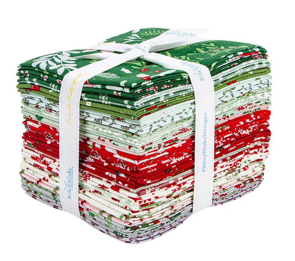 Riley Blake - Mistletoe & Holly Fat Quarter Bundle by Beverly ...