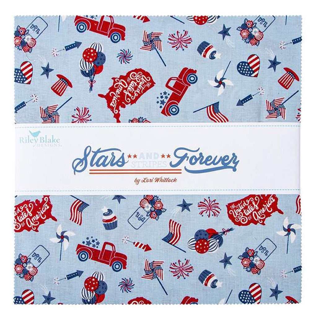 Riley Blake - Stars and Stripes Forever 10" Stacker by Lori Whitlock 42 ...