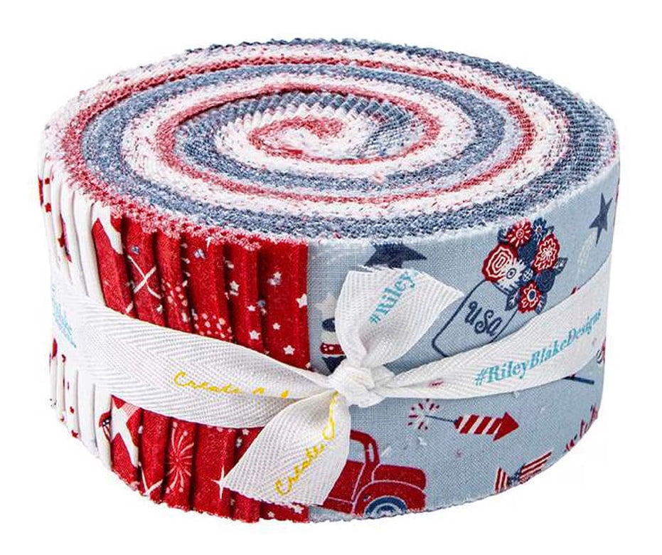 Riley Blake - Stars and Stripes Forever 2.5" Rolie Polie by Lori ...
