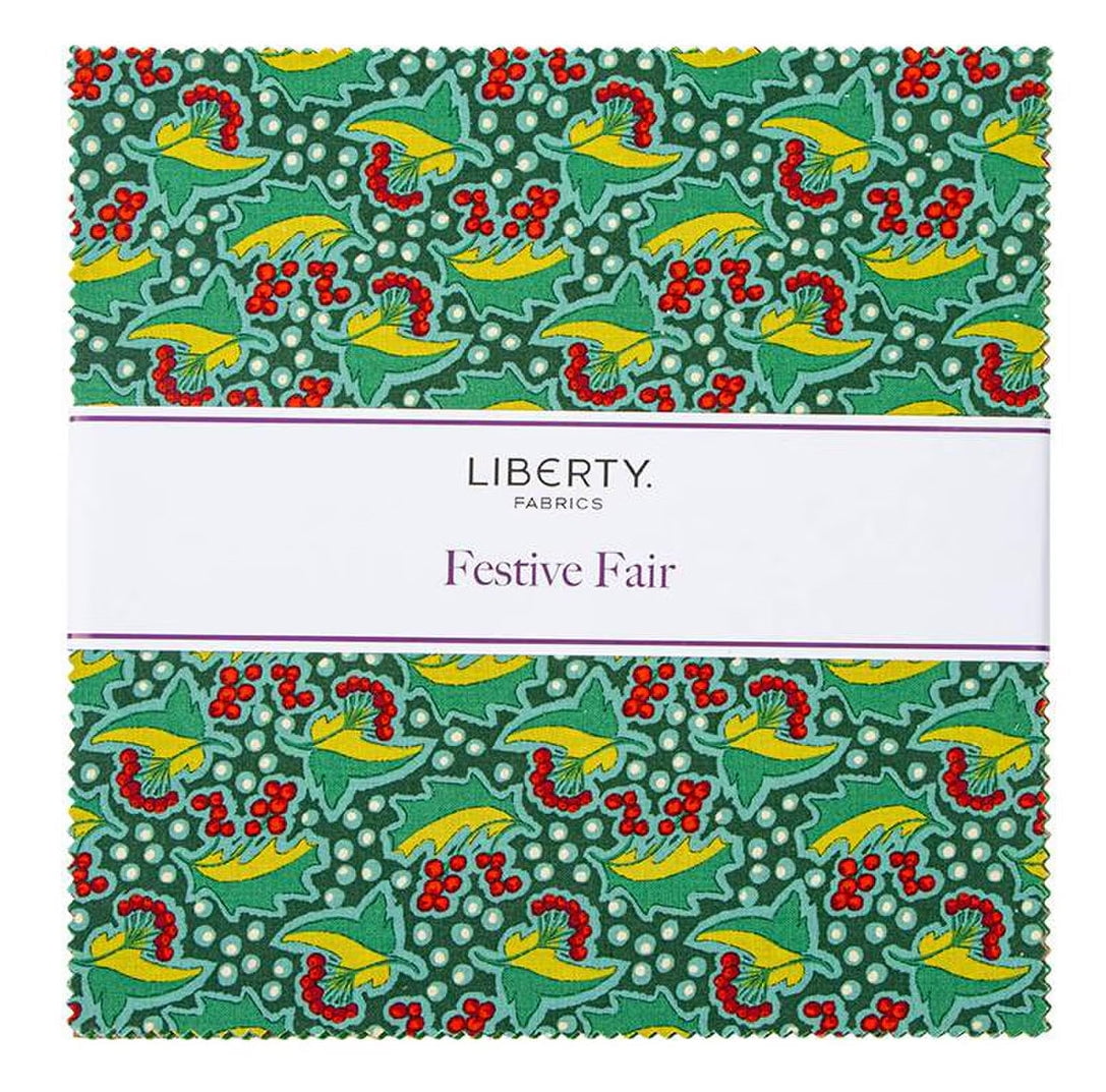 Riley Blakes - Festive Fair 10" Stacker by Liberty Fabrics 42 pcs ...