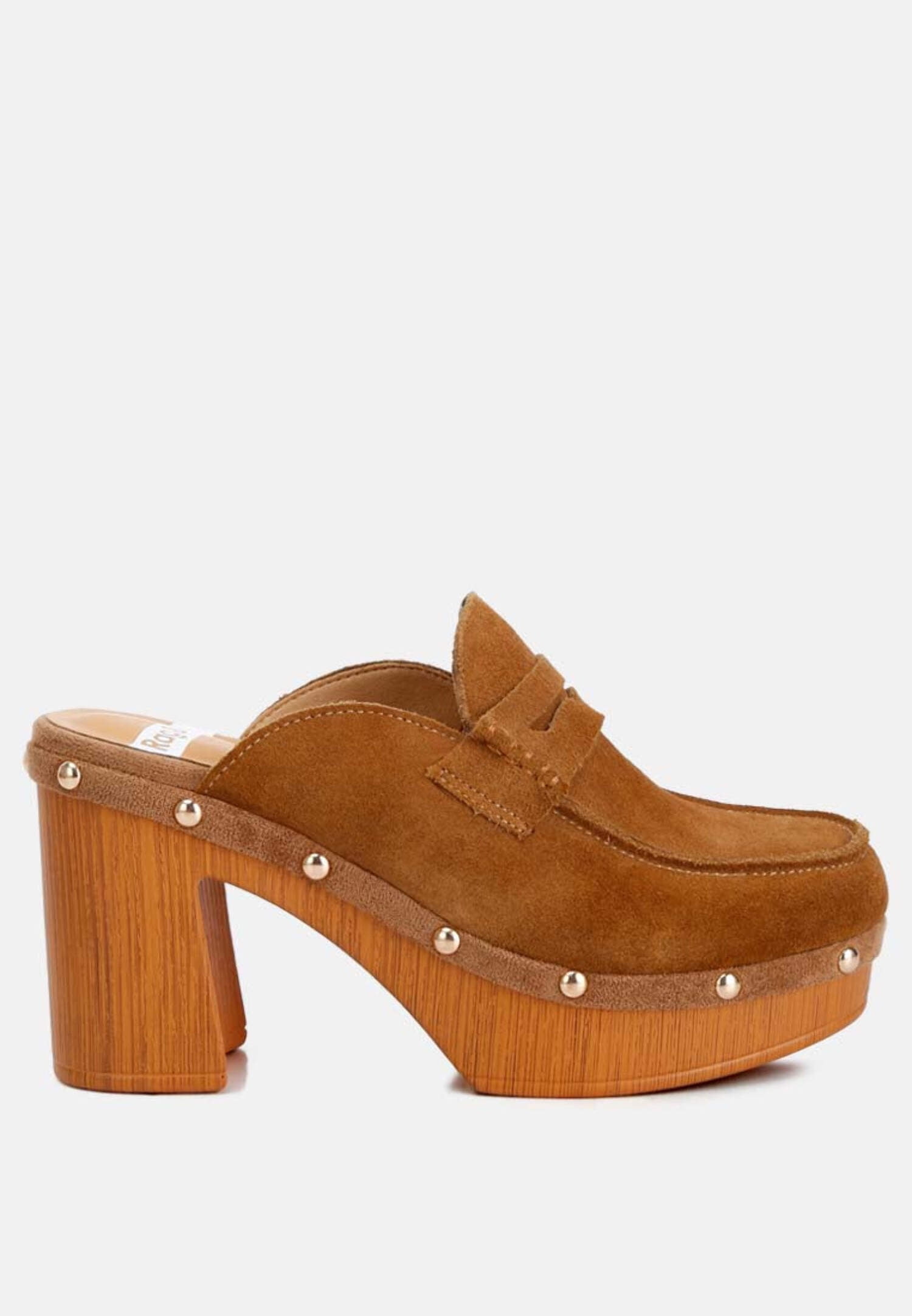 Riley Genuine Suede Platform Clogs - Walmart.com