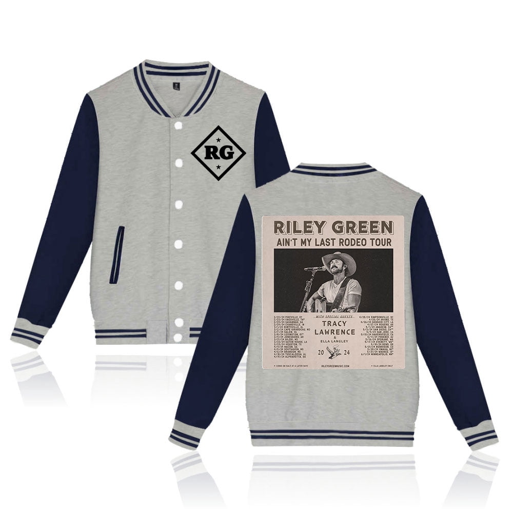 Riley Green 2024 Ain't My Last Rodeo Tour Jacket Women Men Casual Long ...