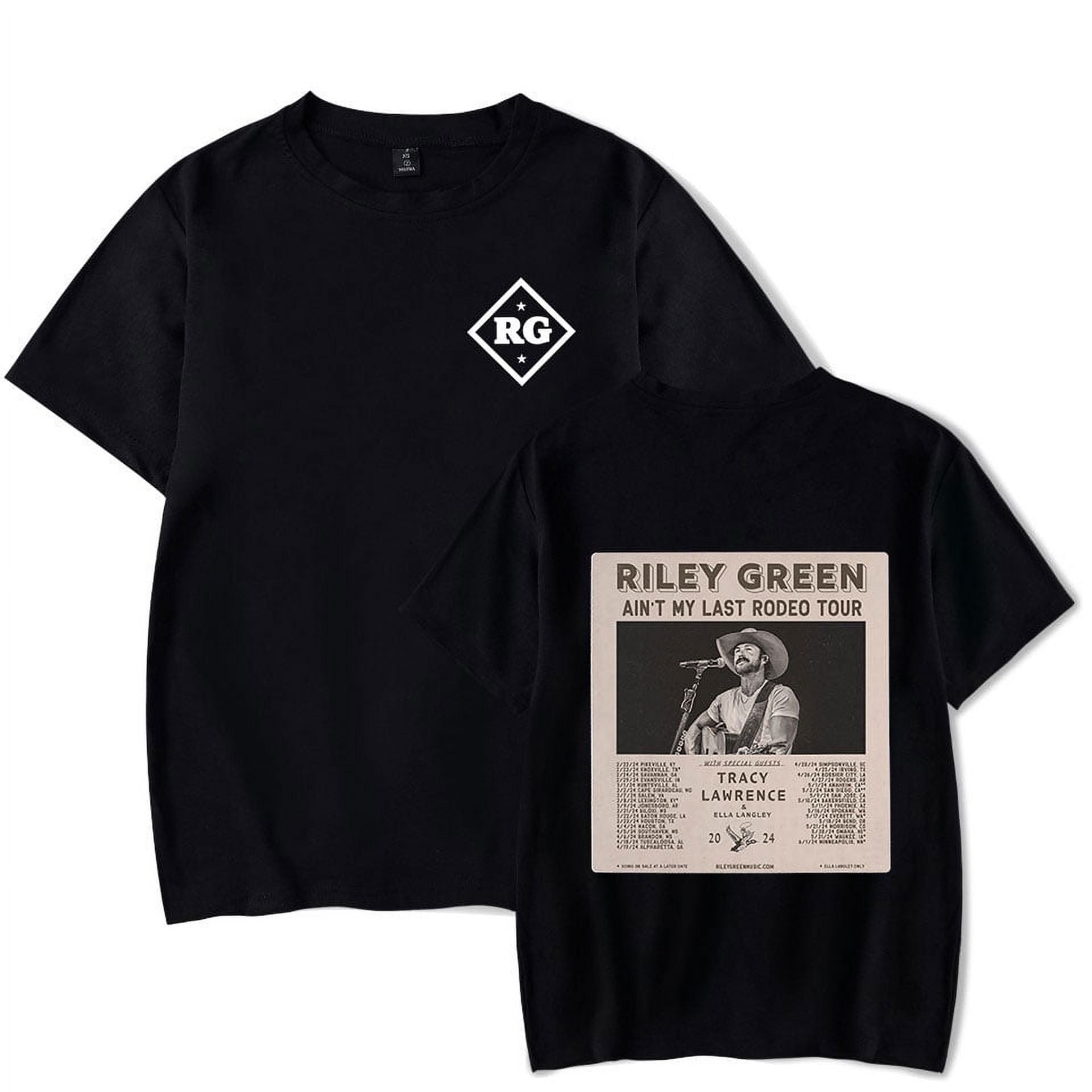 Riley Green 2024 Ain't My Last Rodeo Tour T-shirt Women Men Vintage ...