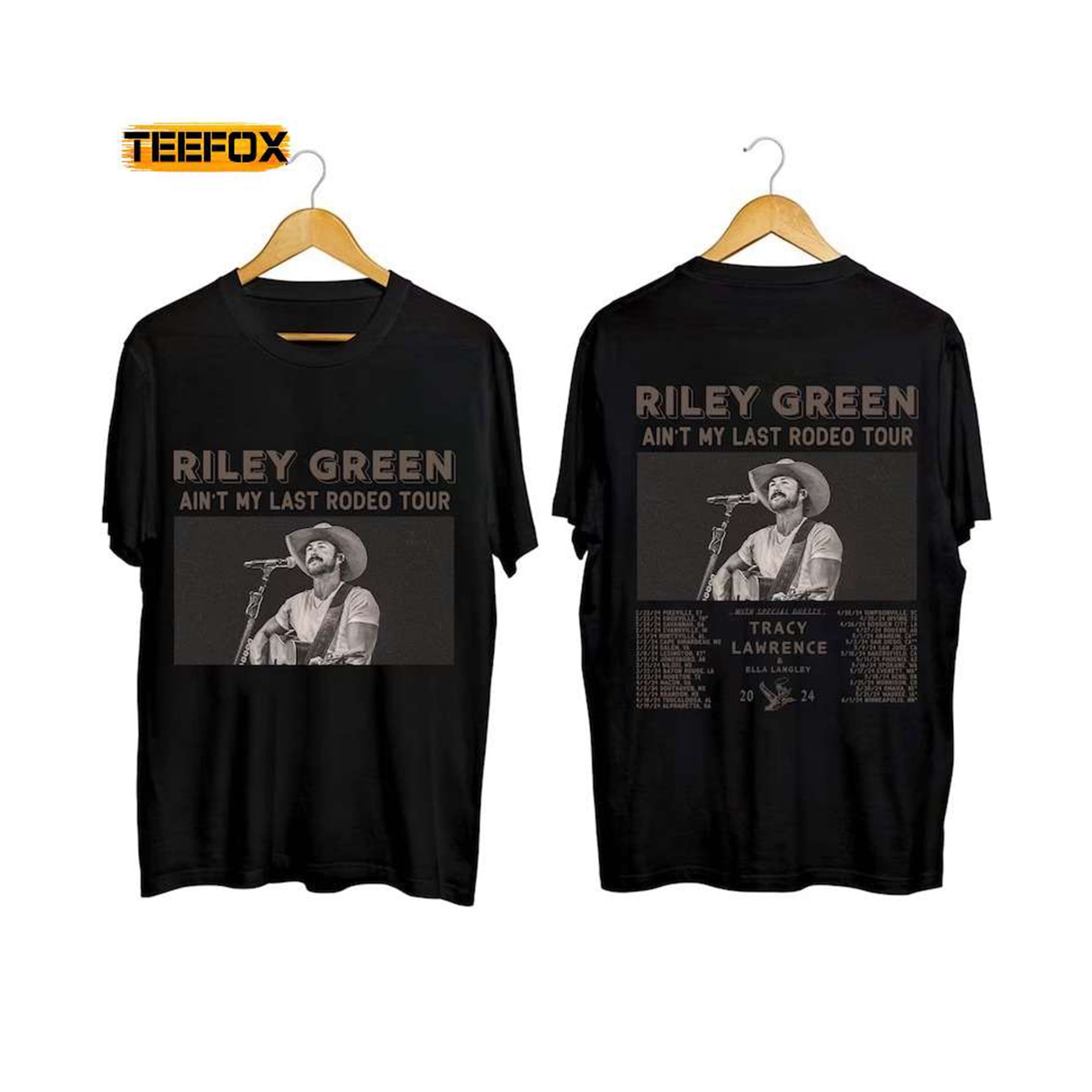 Riley Green Aint My Last Rodeo Tour 2024 Adult Short Sleeve T Shirt ...