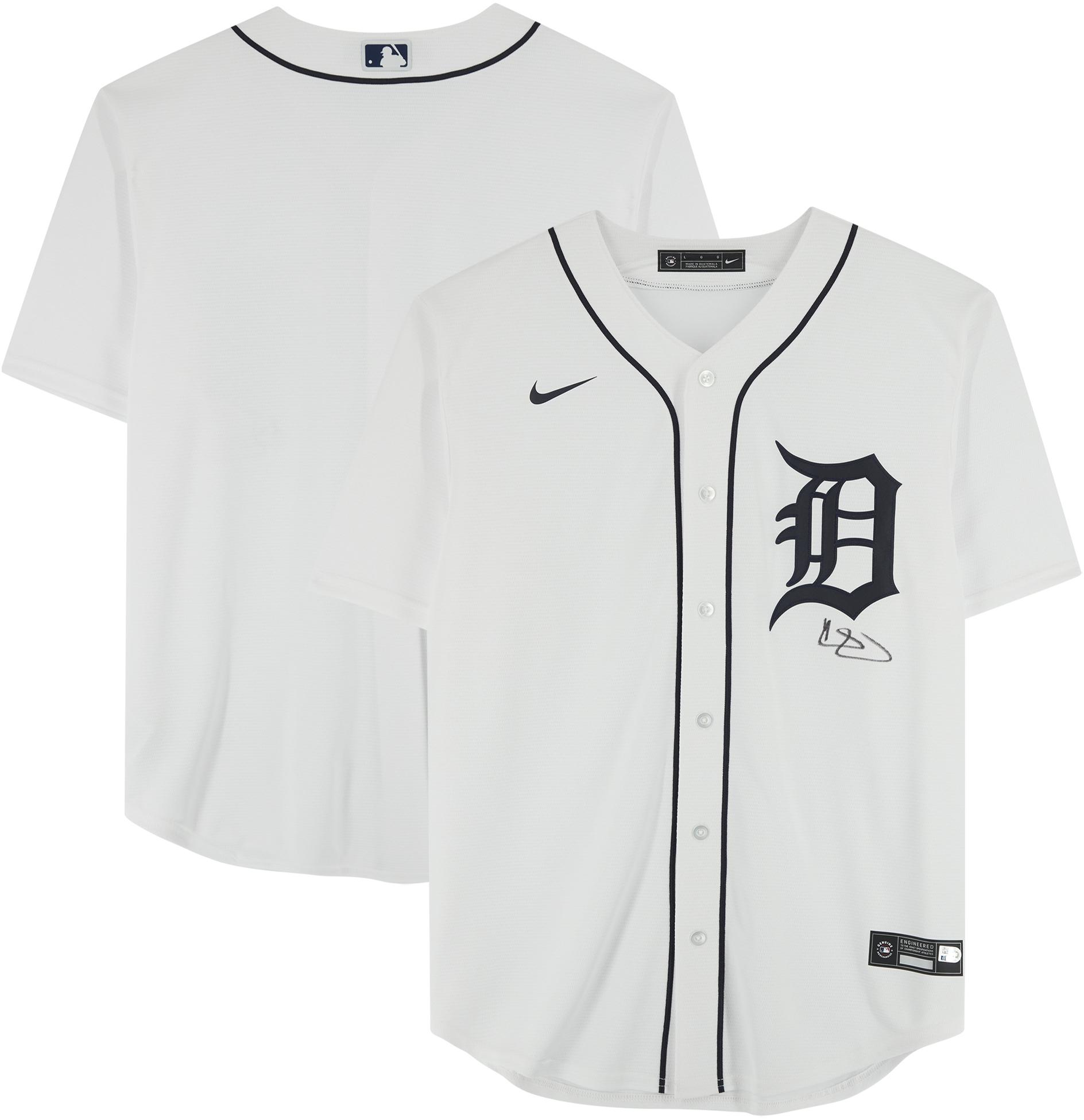 Riley Greene Detroit Tigers Autographed White Replica Jersey - Signed ...