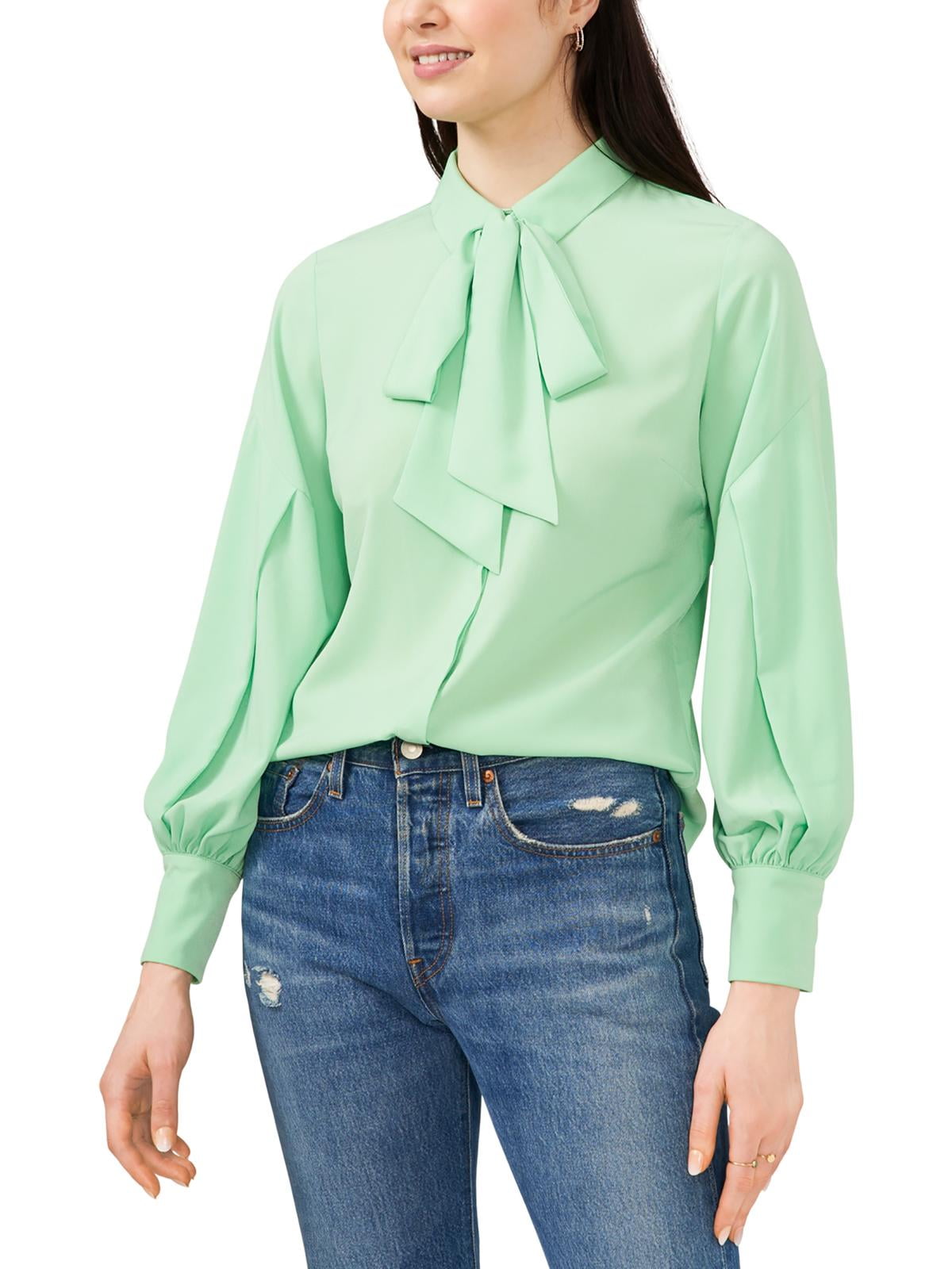 Riley & Rae Womens Camille Tie Neck Work Blouse - Walmart.com